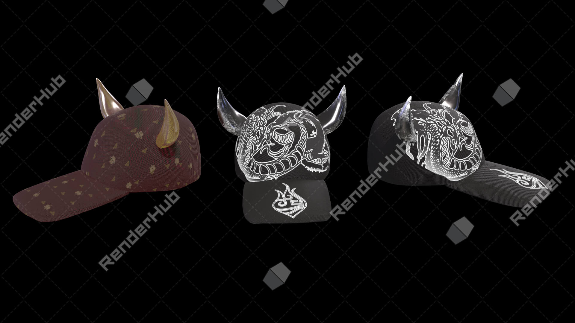 Devil Cap Rendered Images - Stock Image by Valeria Miller