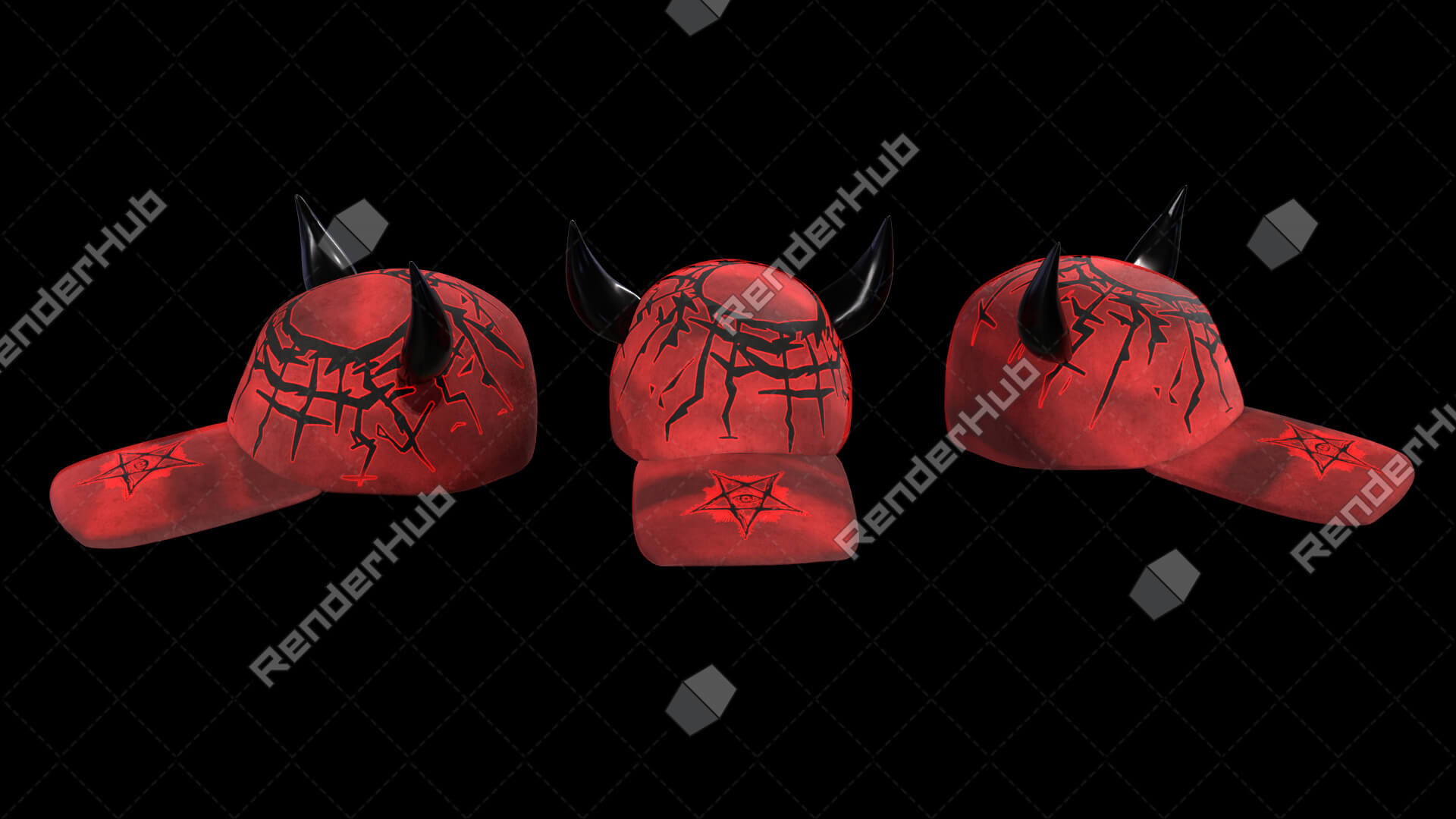 Devil Cap Rendered Images - Stock Image by Valeria Miller