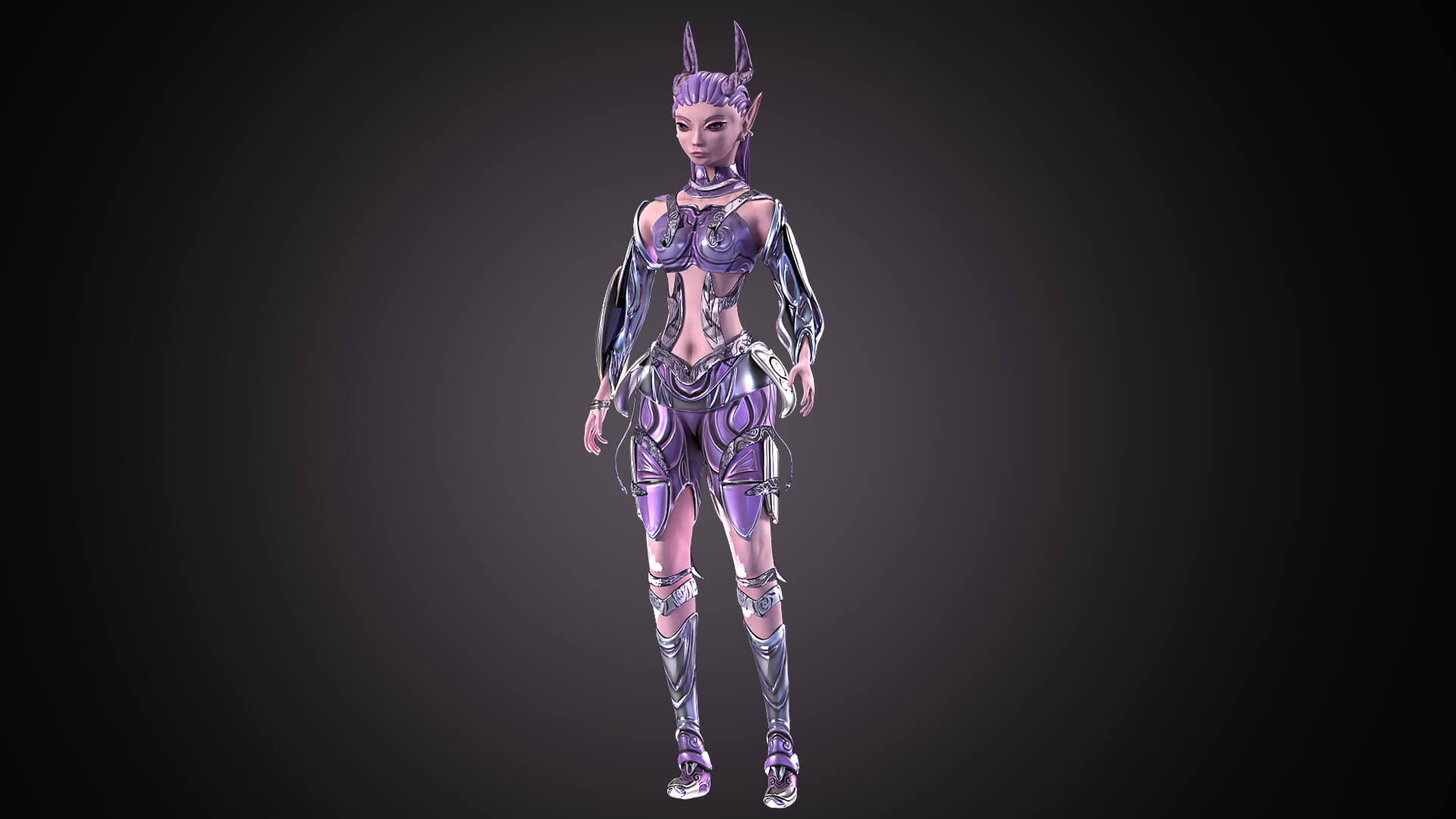 Fantasy Elf Girl - 3D Model by Valeria Miller