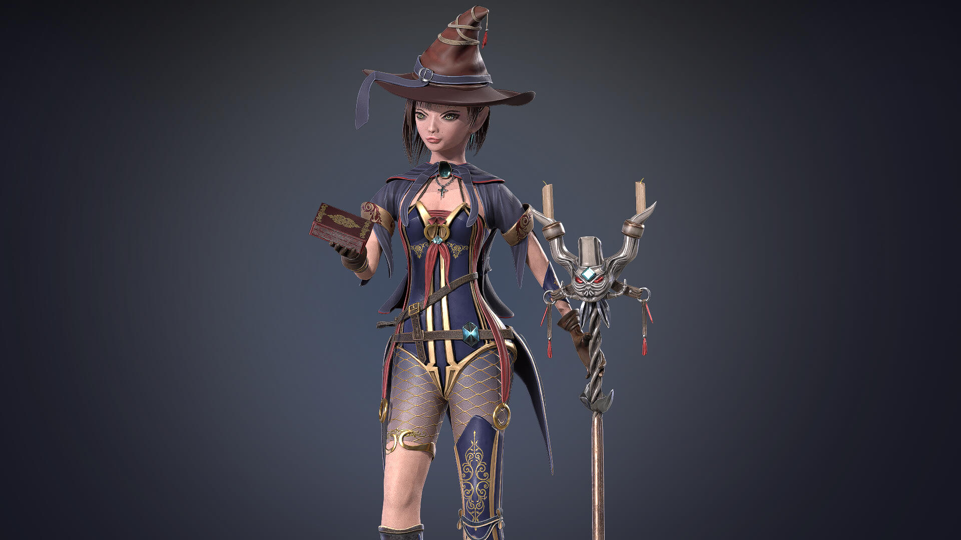 Fantasy Witch Girl - 3D Model by Valeria Miller