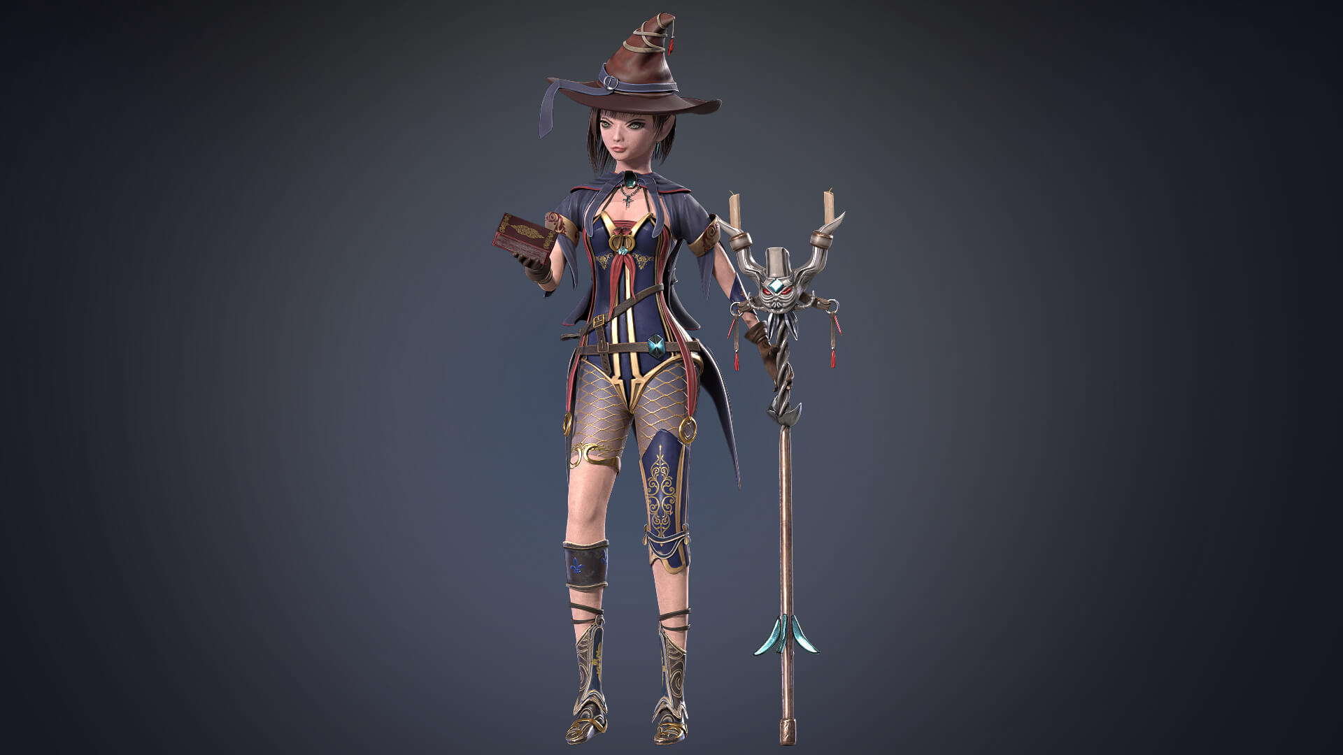 Fantasy Witch Girl - 3D Model by Valeria Miller