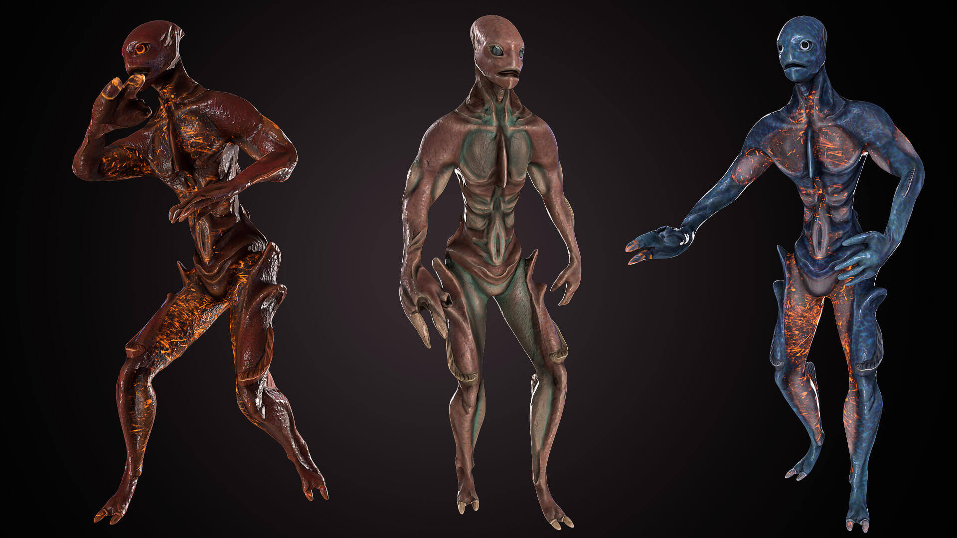 Fearful Creature Small Pack - 3D Model by Valeria Miller