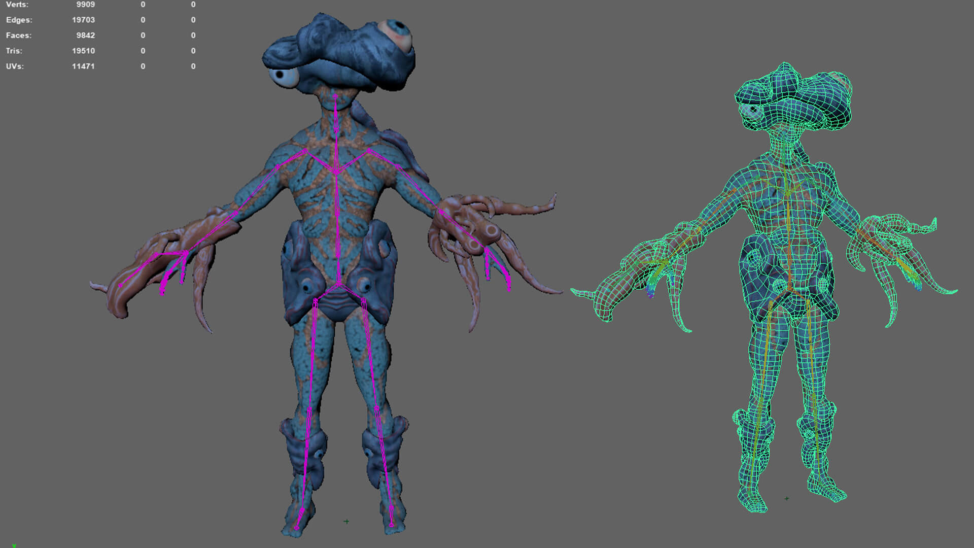 Fearful Creature - 3D Model by Valeria Miller