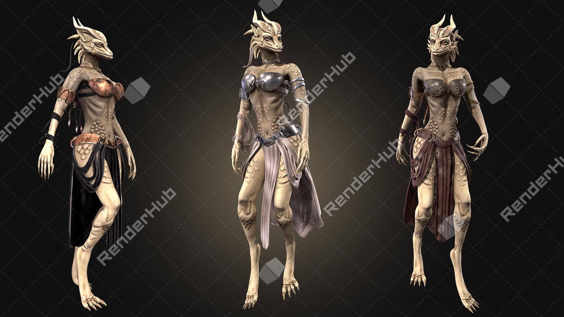 Female Creature images render - Stock Image by Valeria Miller
