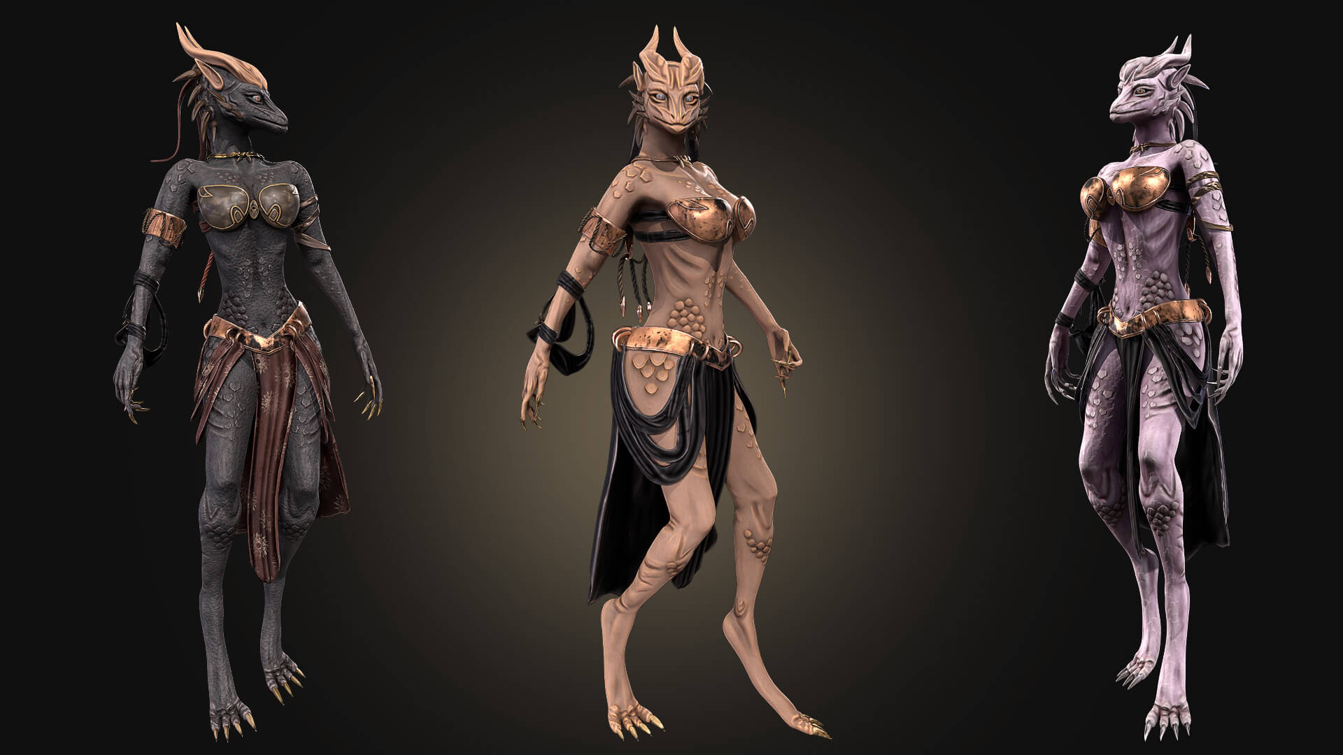 Female Creature - 3D Model by Valeria Miller