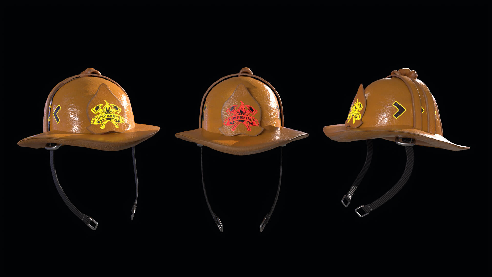 Firefighter Hat - 3D Model by Valeria Miller