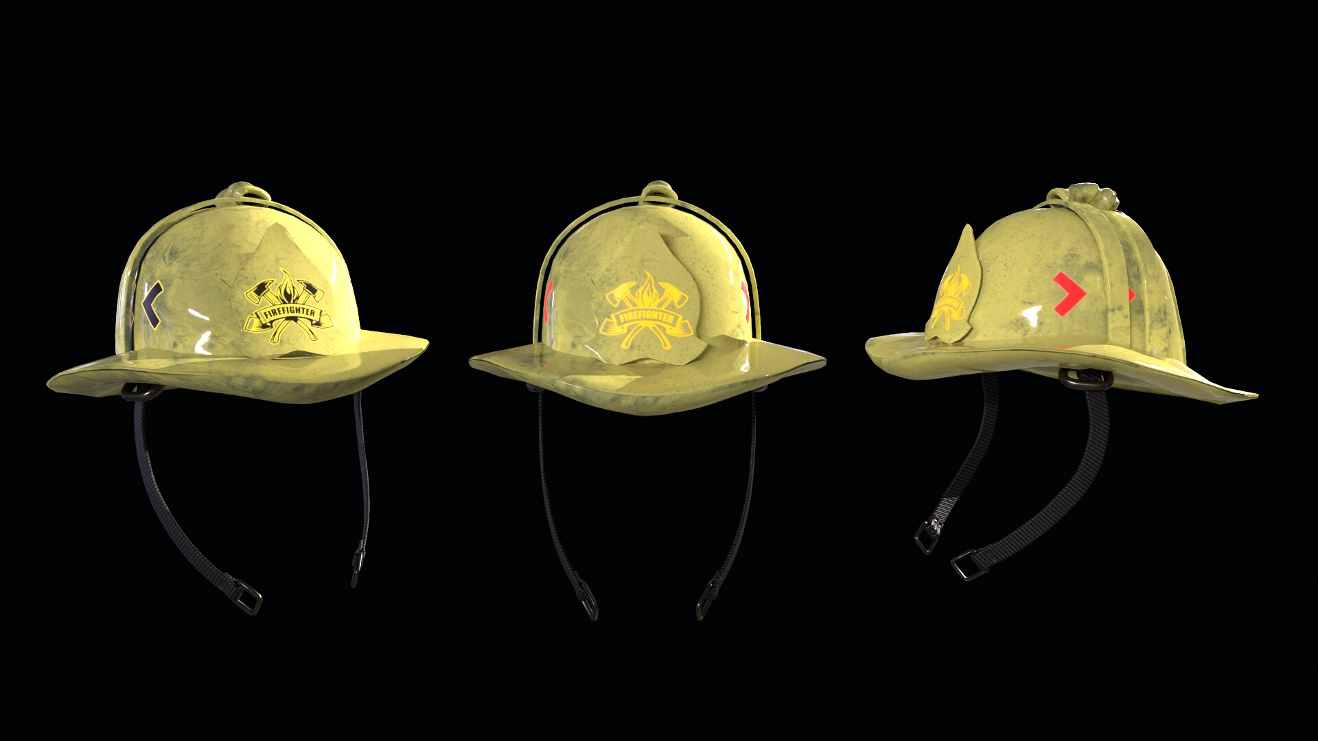 Firefighter Hat - 3D Model by Valeria Miller