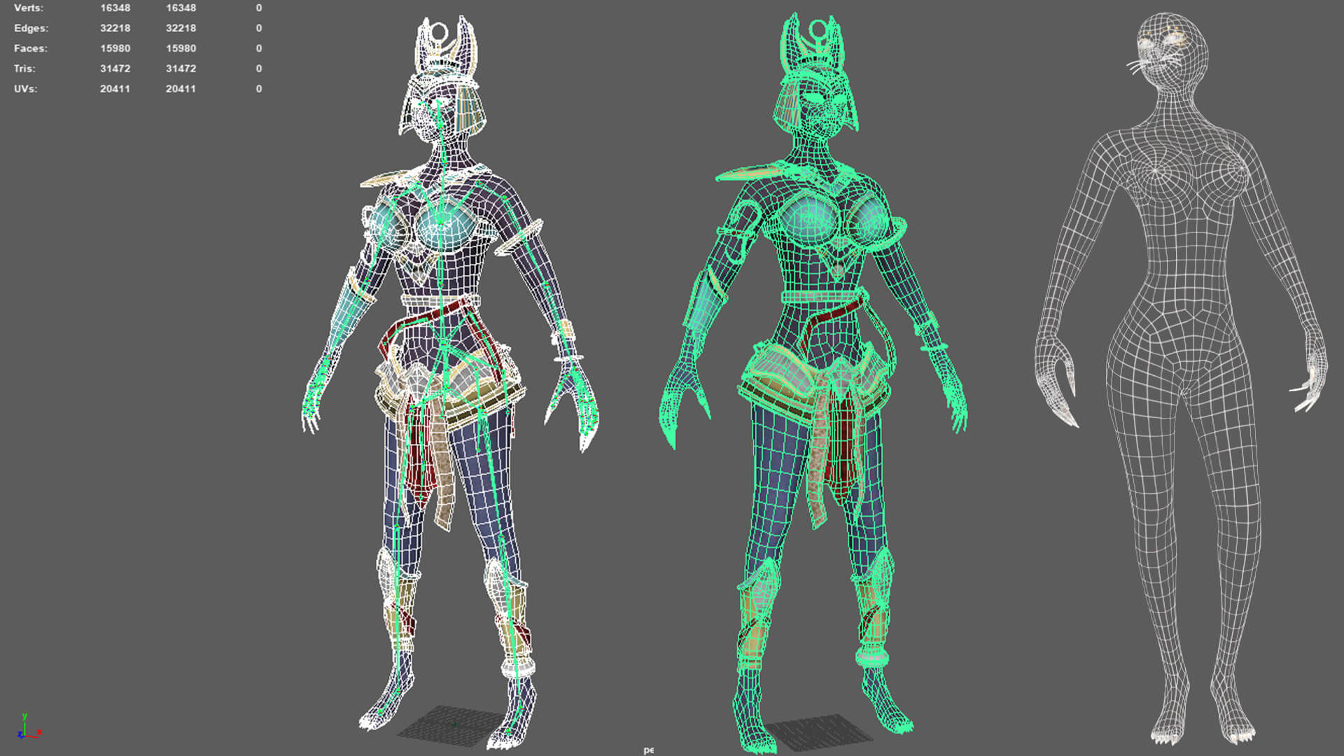 Goddess Bastet - 3D Model by Valeria Miller