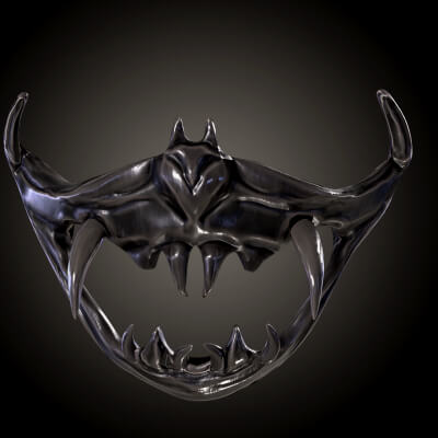 Horror Mask 2 (4 Skins) - 3D Model by Valeria Miller