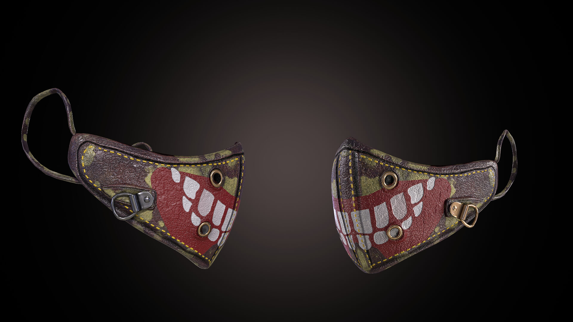 Horror Masks Pack (10 Masks) - 3D Model by Valeria Miller