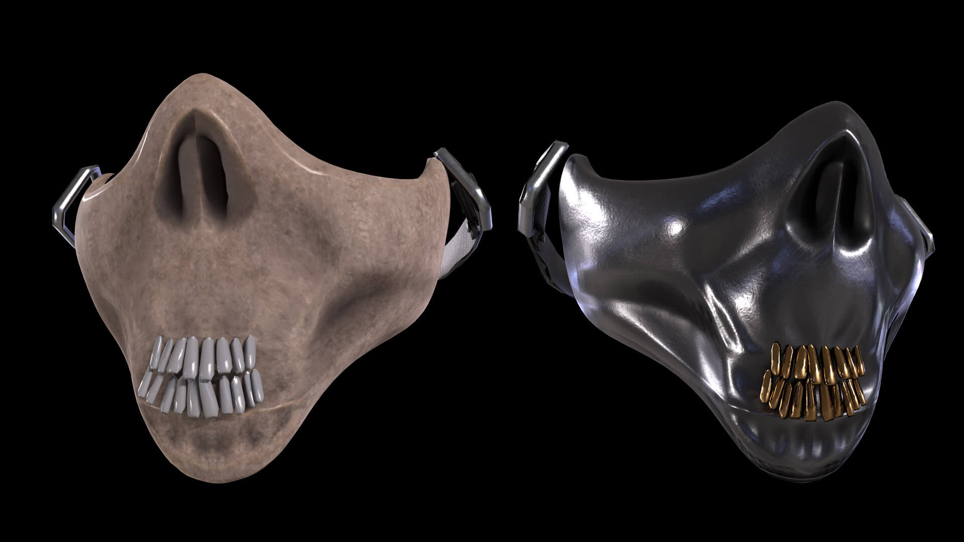 Horror Masks Pack (10 Masks) - 3D Model by Valeria Miller
