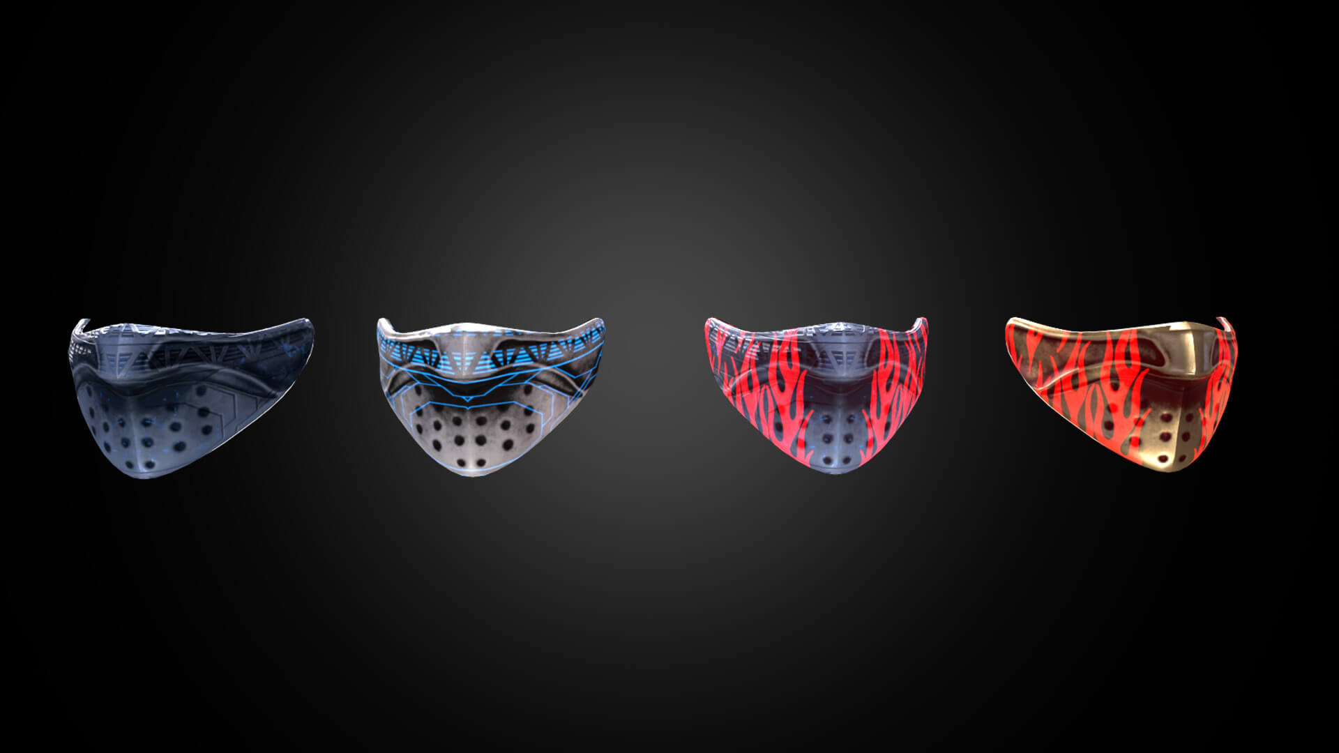 Horror Masks Pack2 (10 Masks) - 3D Model by Valeria Miller