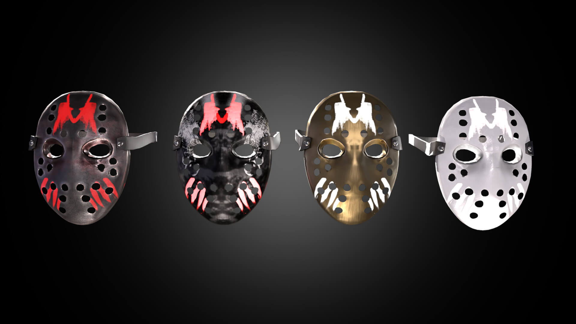 Horror Masks Pack2 (10 Masks) - 3D Model by Valeria Miller