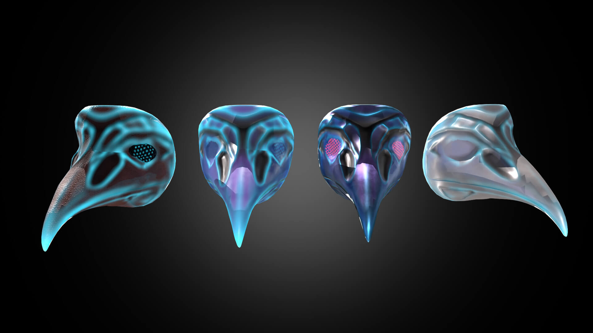 Horror Masks Pack2 (10 Masks) - 3D Model by Valeria Miller