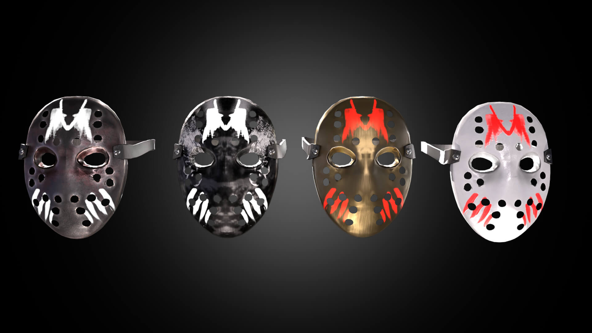 Horror Masks Pack2 (10 Masks) - 3D Model by Valeria Miller