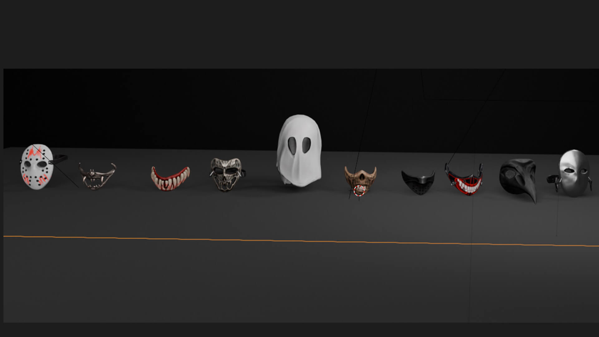 Horror Masks Pack2 (10 Masks) - 3D Model by Valeria Miller
