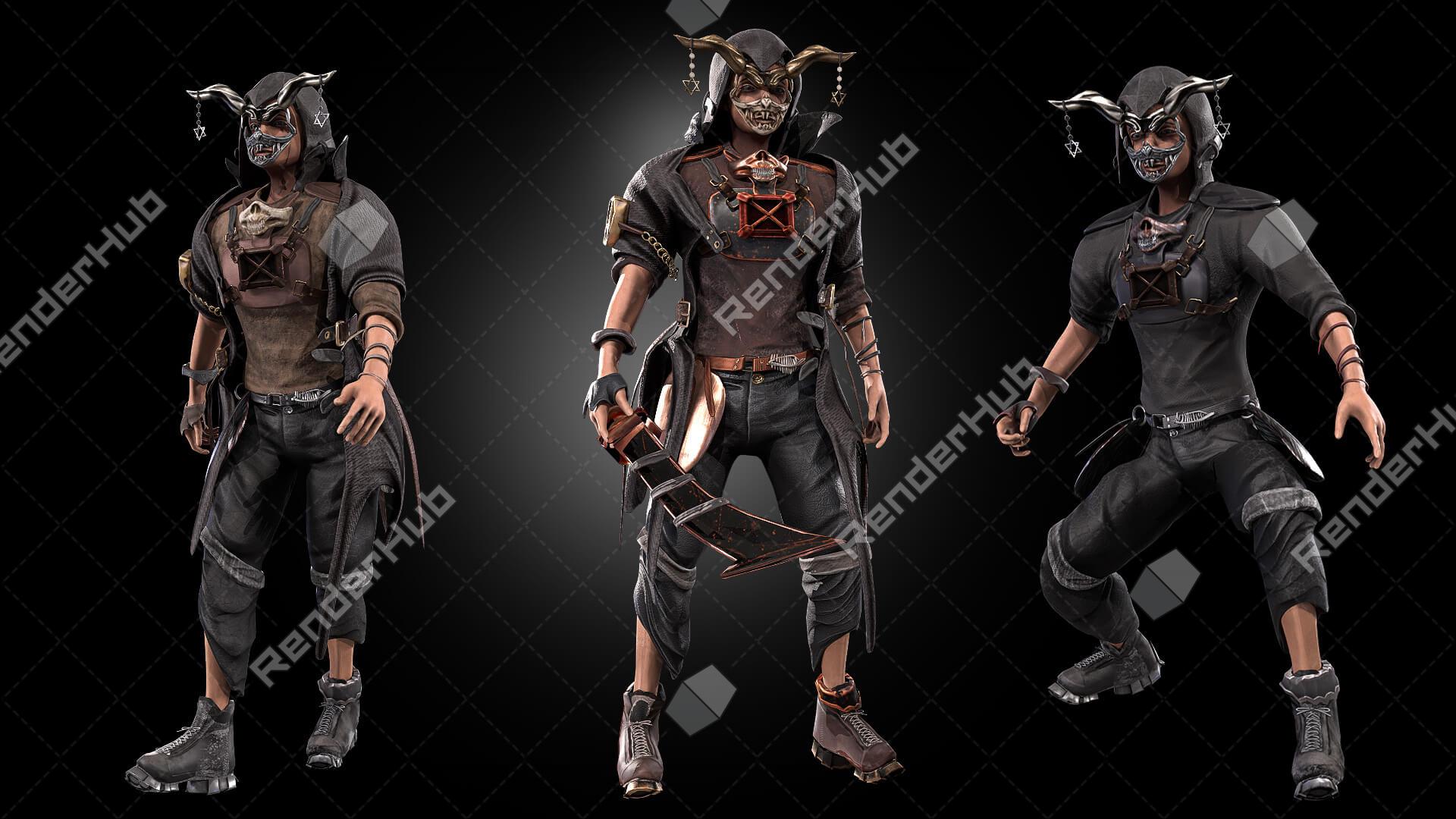 Hunter Character Render Images - Stock Image by Valeria Miller