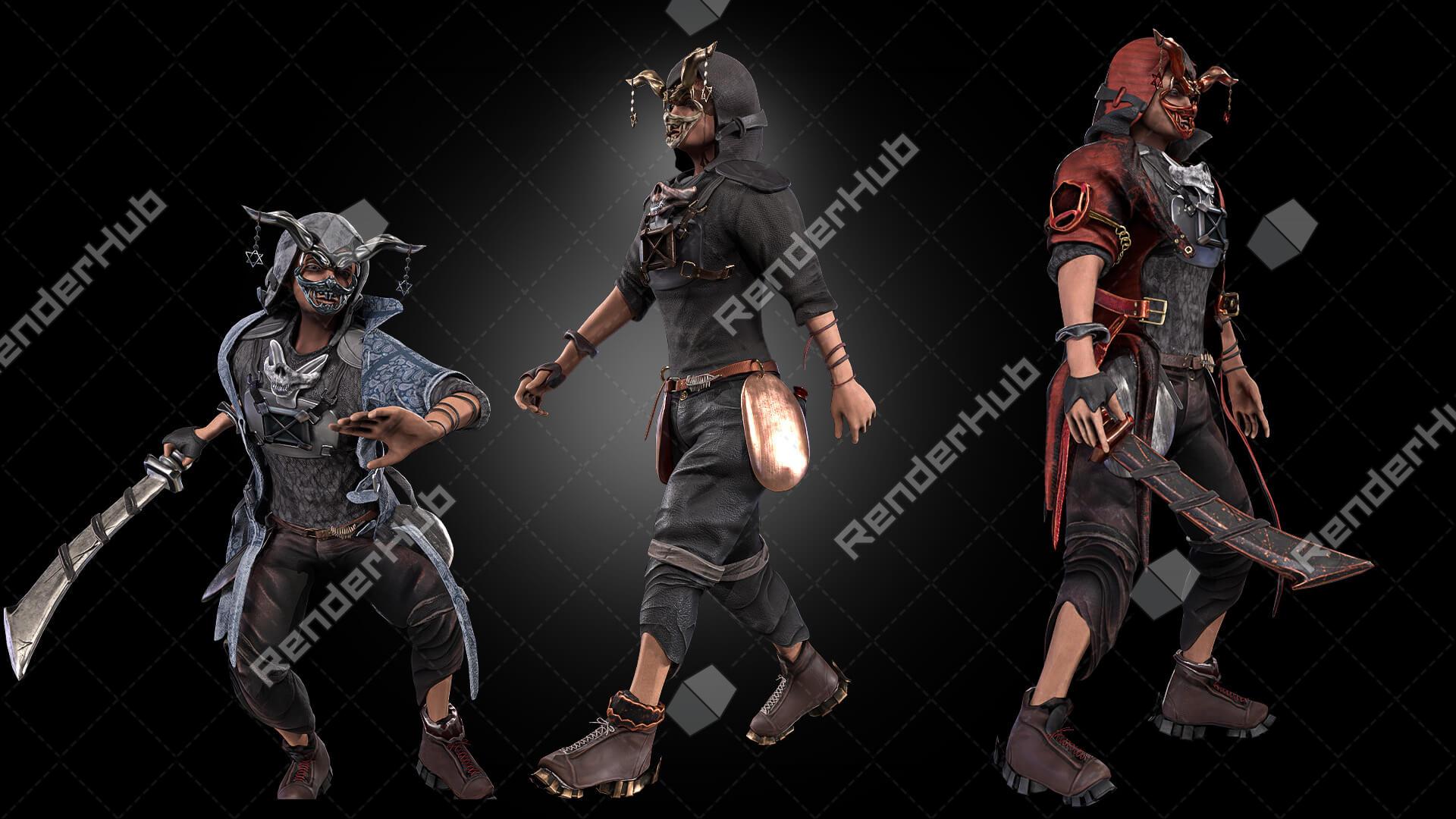 Hunter Character Render Images - Stock Image by Valeria Miller