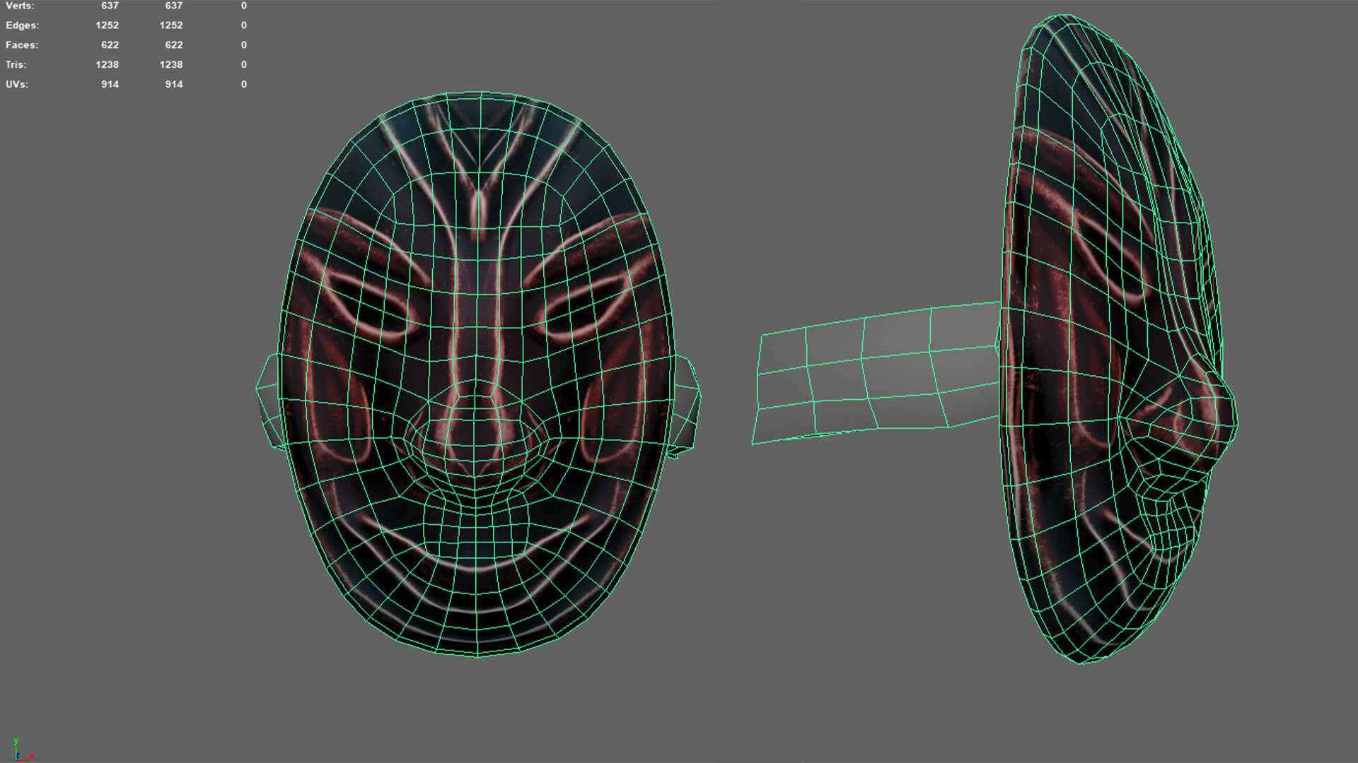 Jester Mask (4 Skins) - 3D Model by Valeria Miller