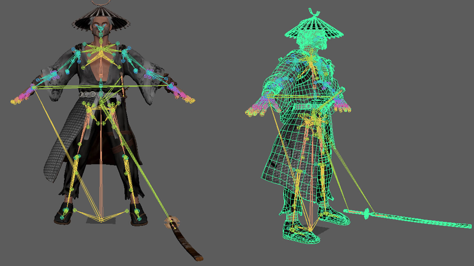 Male Samurai - 3D Model by Valeria Miller