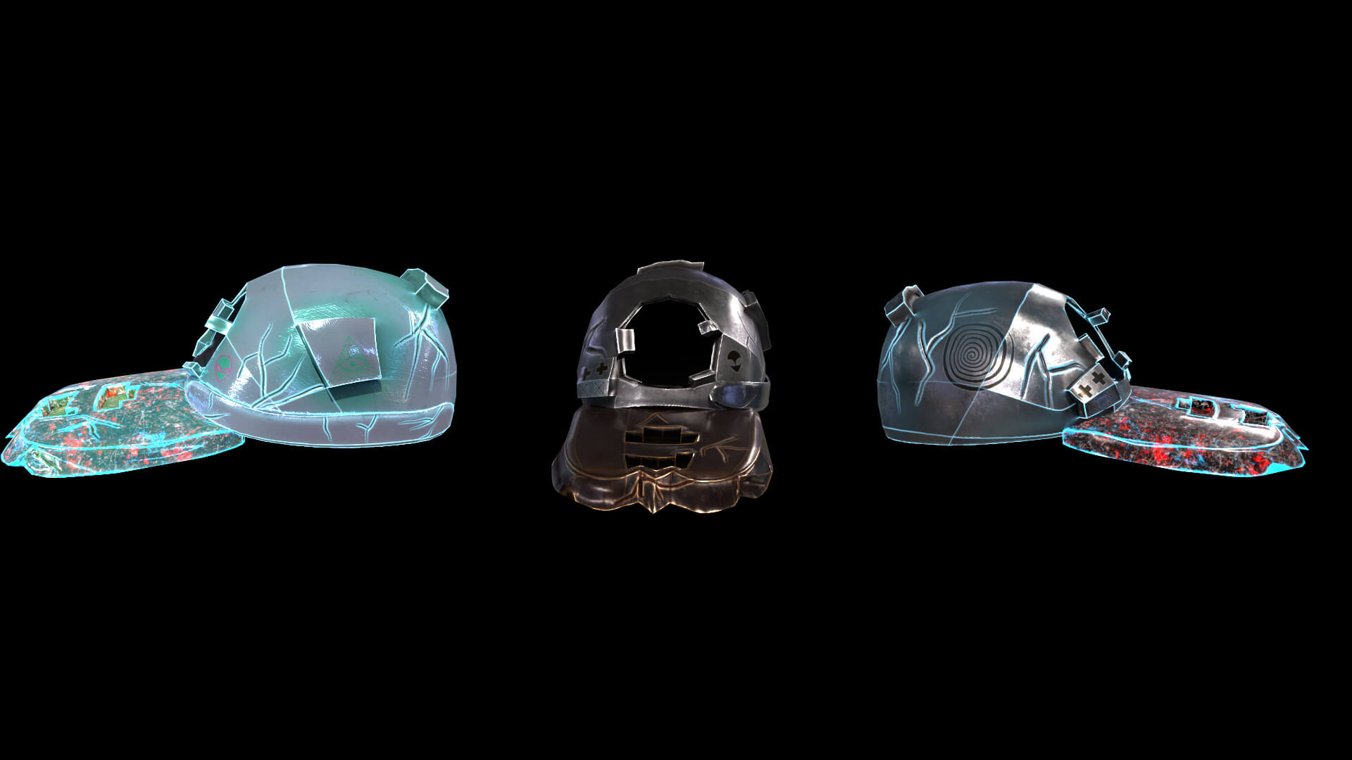 Metal Cap - 5 Skins 3D Model by Valeria Miller