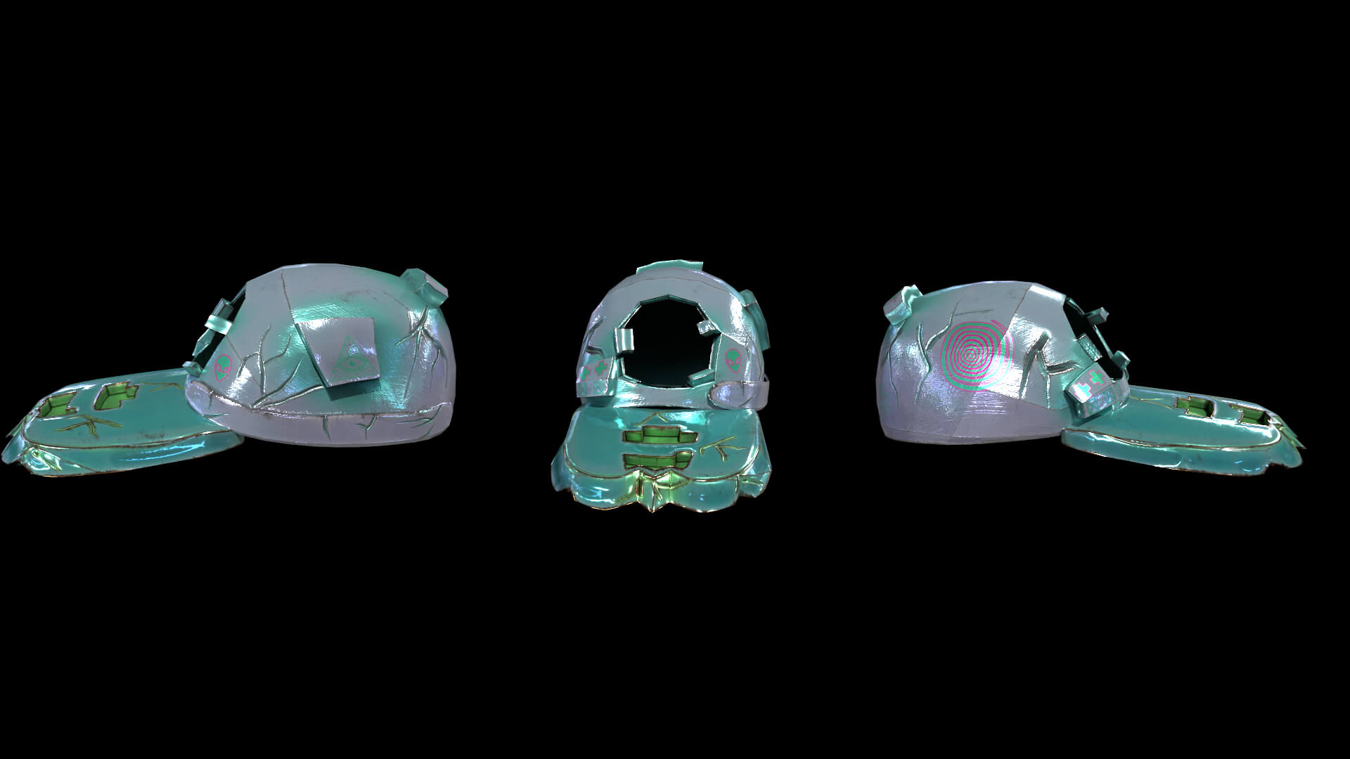 Metal Cap - 5 Skins 3D Model by Valeria Miller