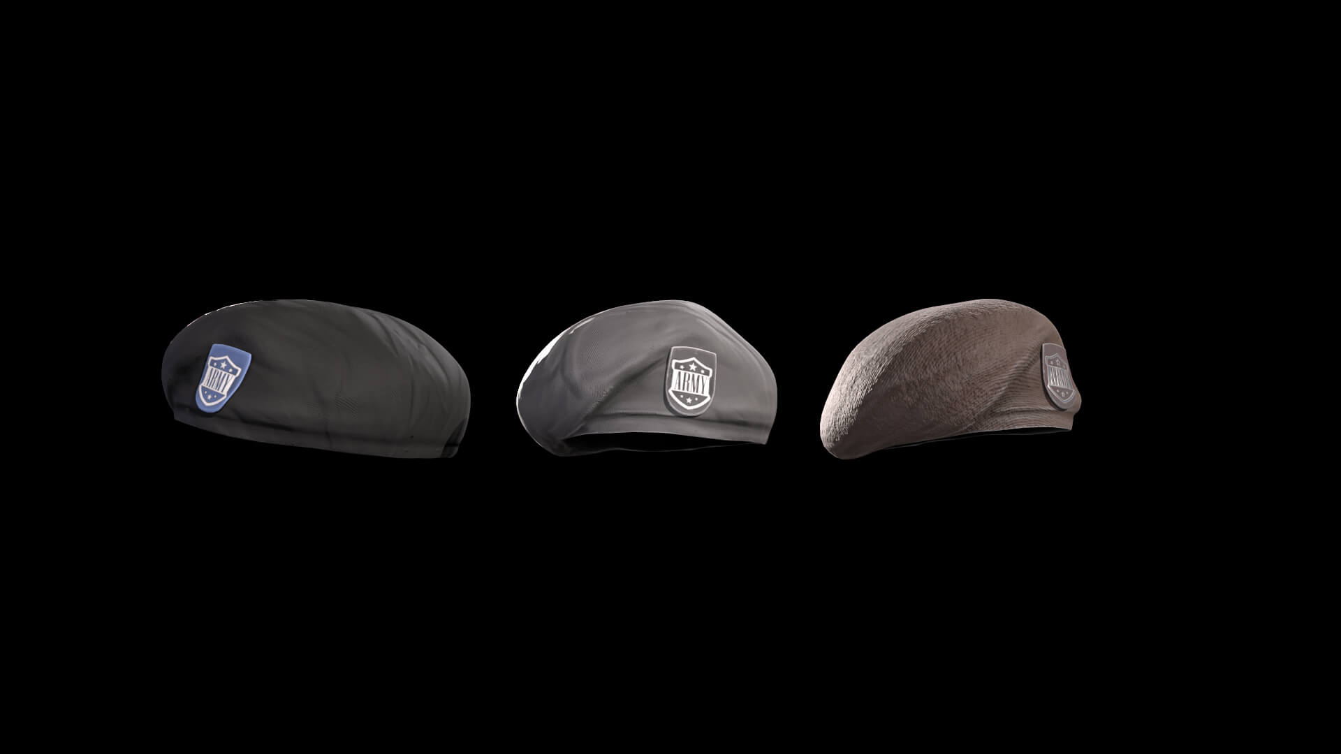 Military Hat Pack - 3D Model by Valeria Miller