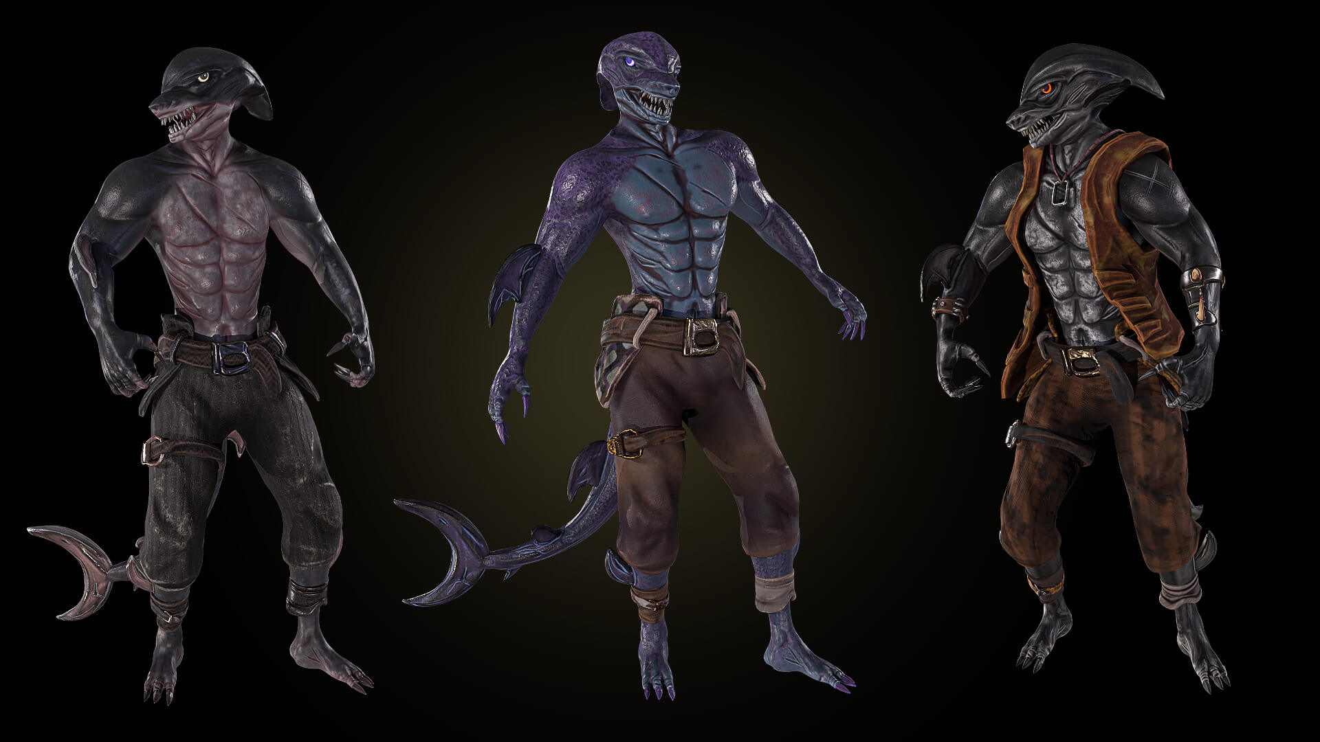 Monsters Mini Pack - 3D Model by Valeria Miller