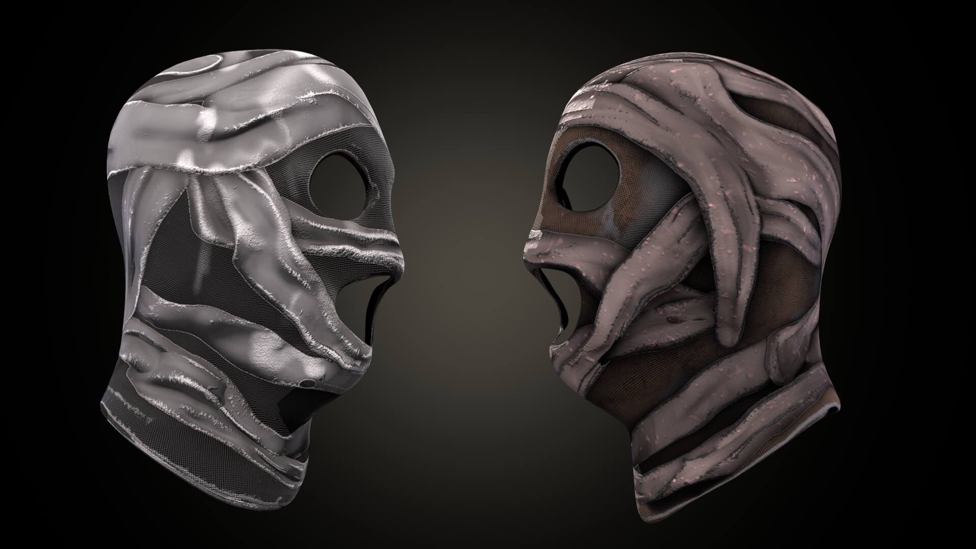 Mummy Mask (4 Skins) - 3D Model by Valeria Miller