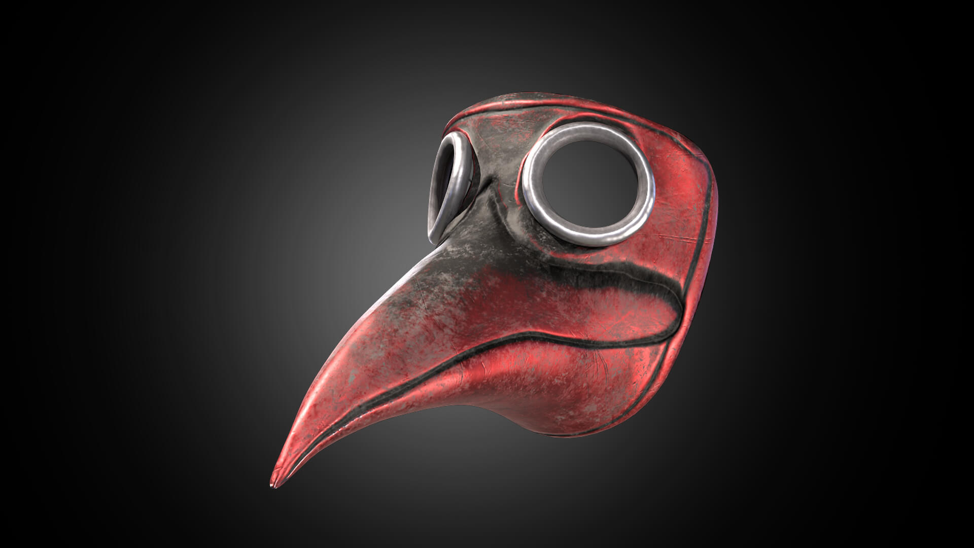 Plague Doctor Mask 2 (4 Skins) - 3D Model by Valeria Miller