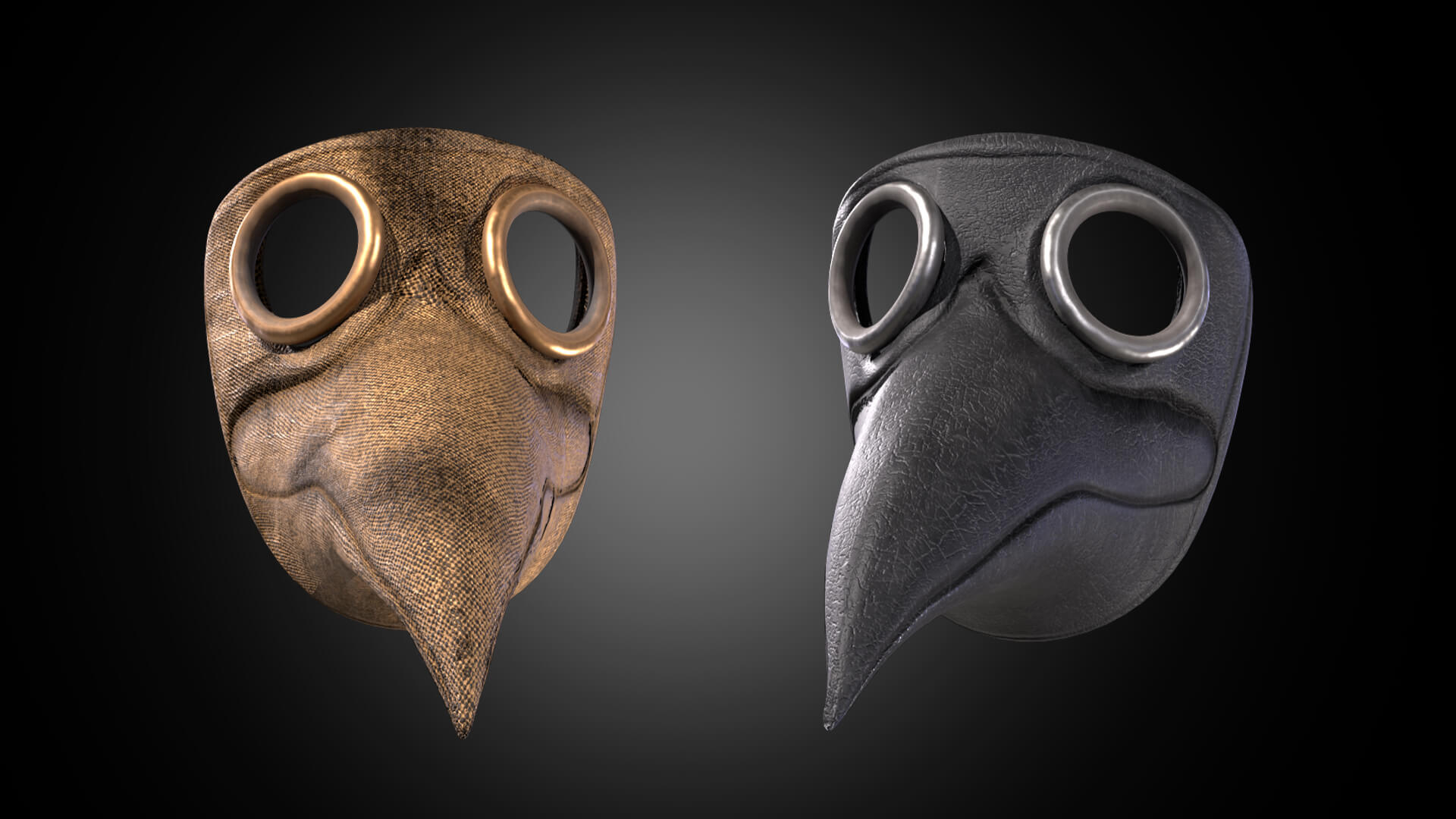 Plague Doctor Mask 2 (4 Skins) - 3D Model by Valeria Miller