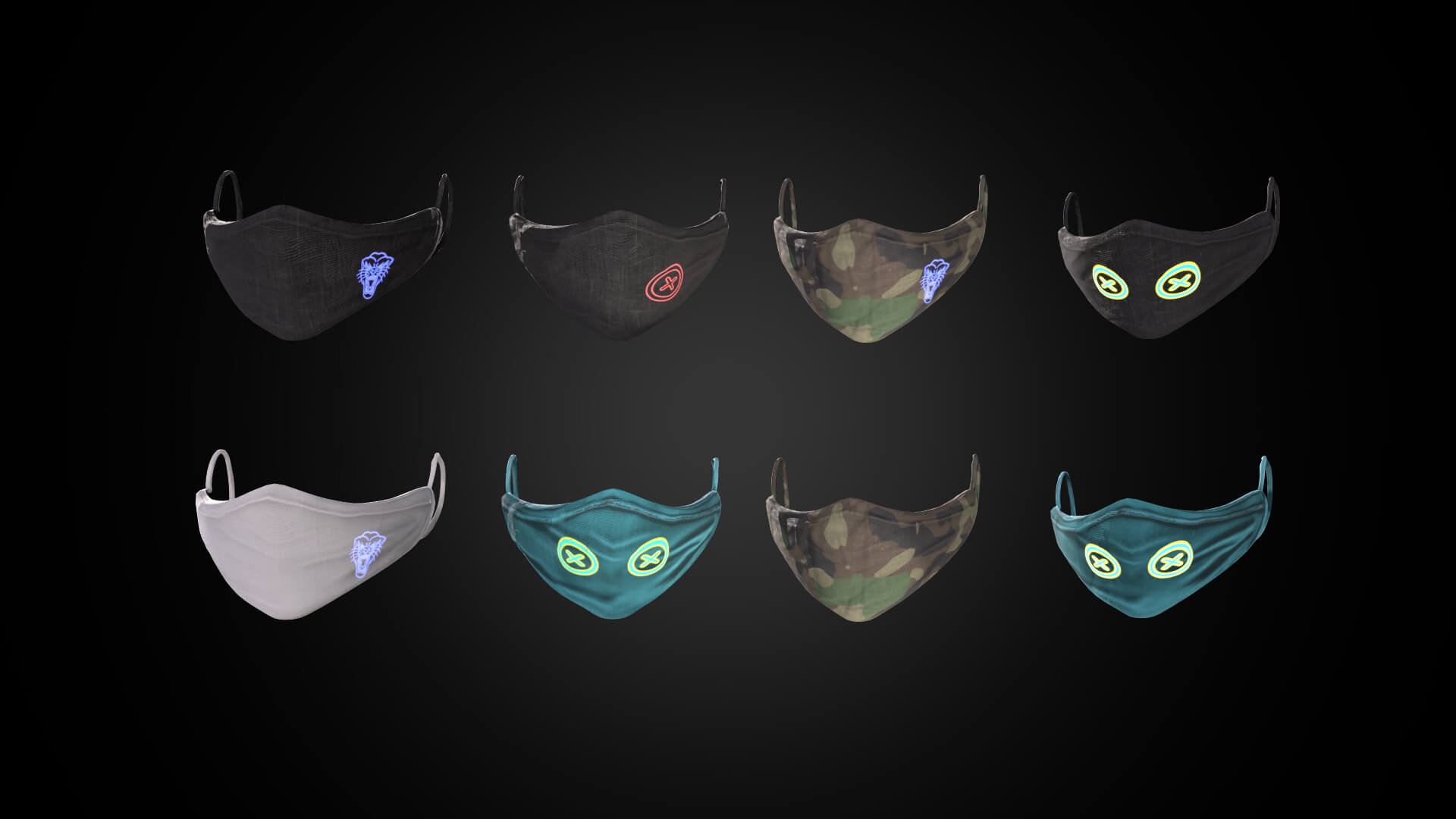 Punk Masks Pack 1 - 3D Model by Valeria Miller