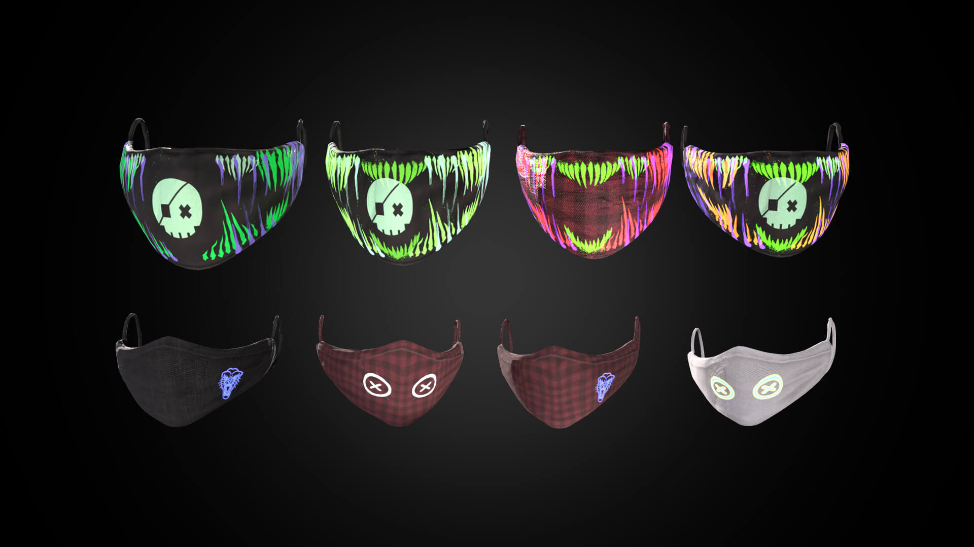 Punk Masks Pack 1 - 3D Model by Valeria Miller