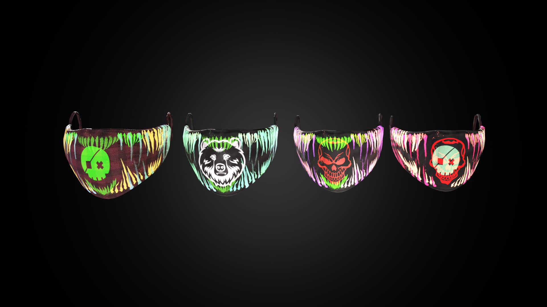 Punk Masks Pack 1 - 3D Model by Valeria Miller