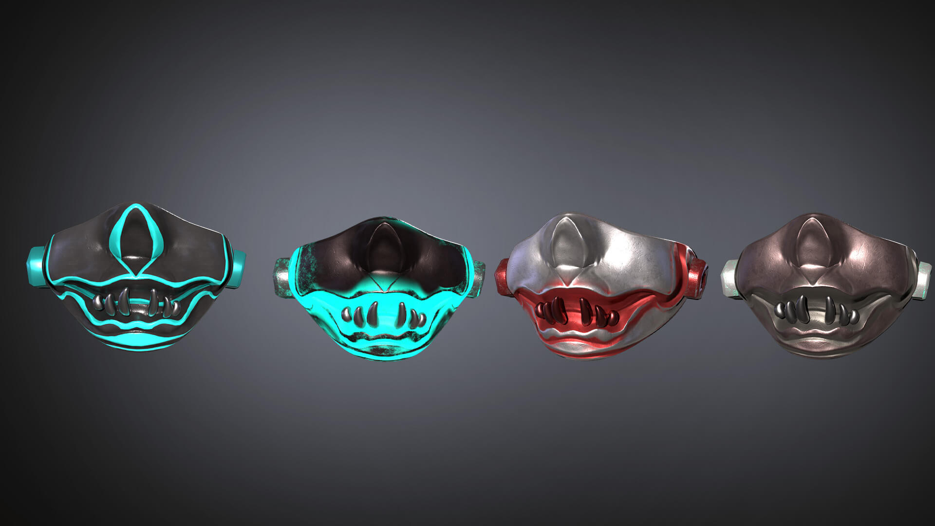 Punk Masks Pack (20 Masks) - 3D Model by Valeria Miller