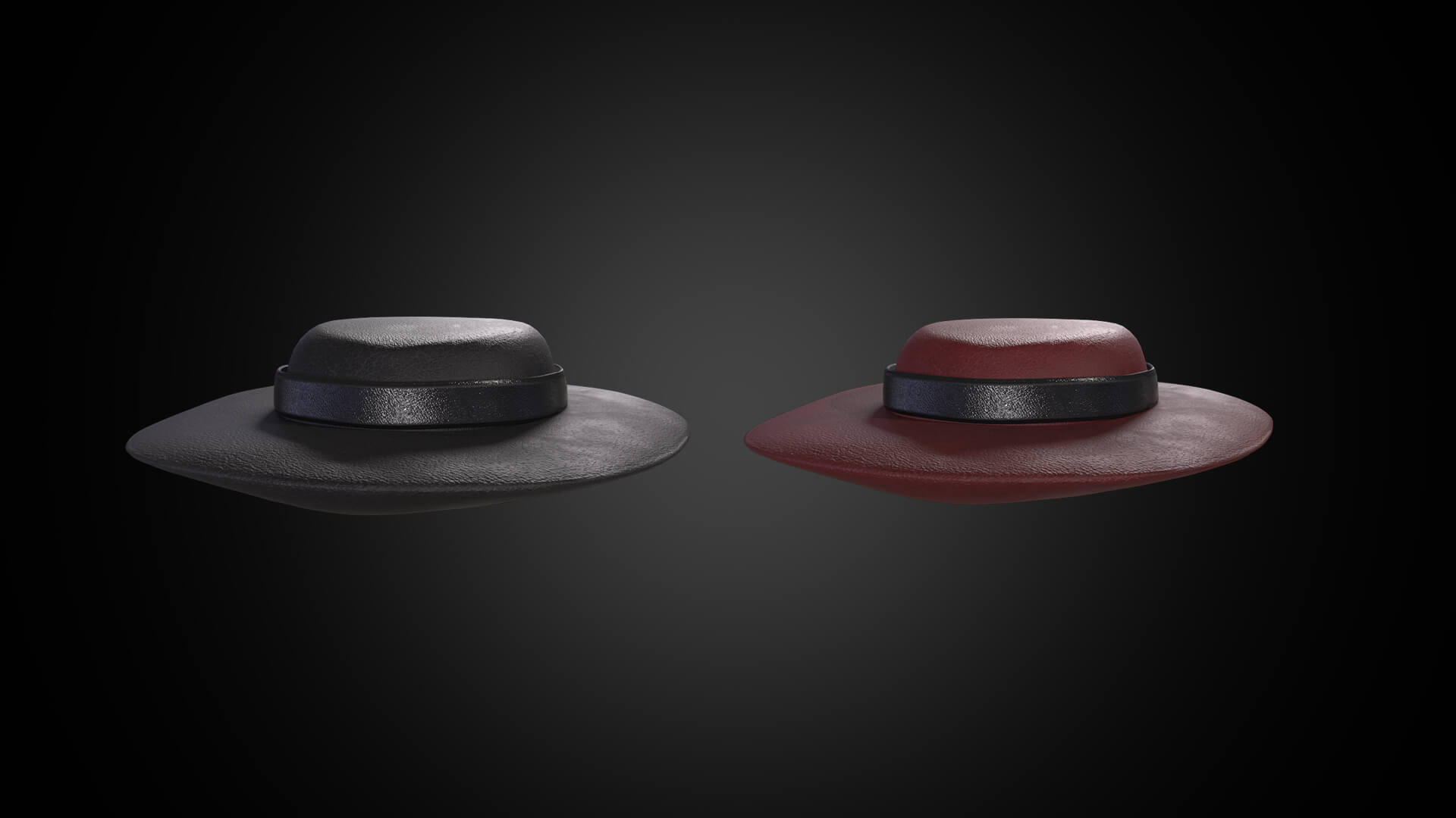 Round Retro Hat - 3D Model by Valeria Miller