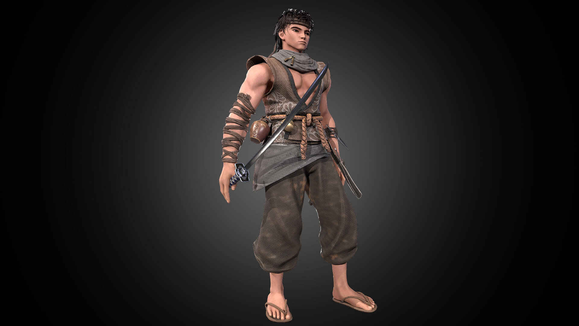 Unarmed Samurai - 3D Model by Valeria Miller