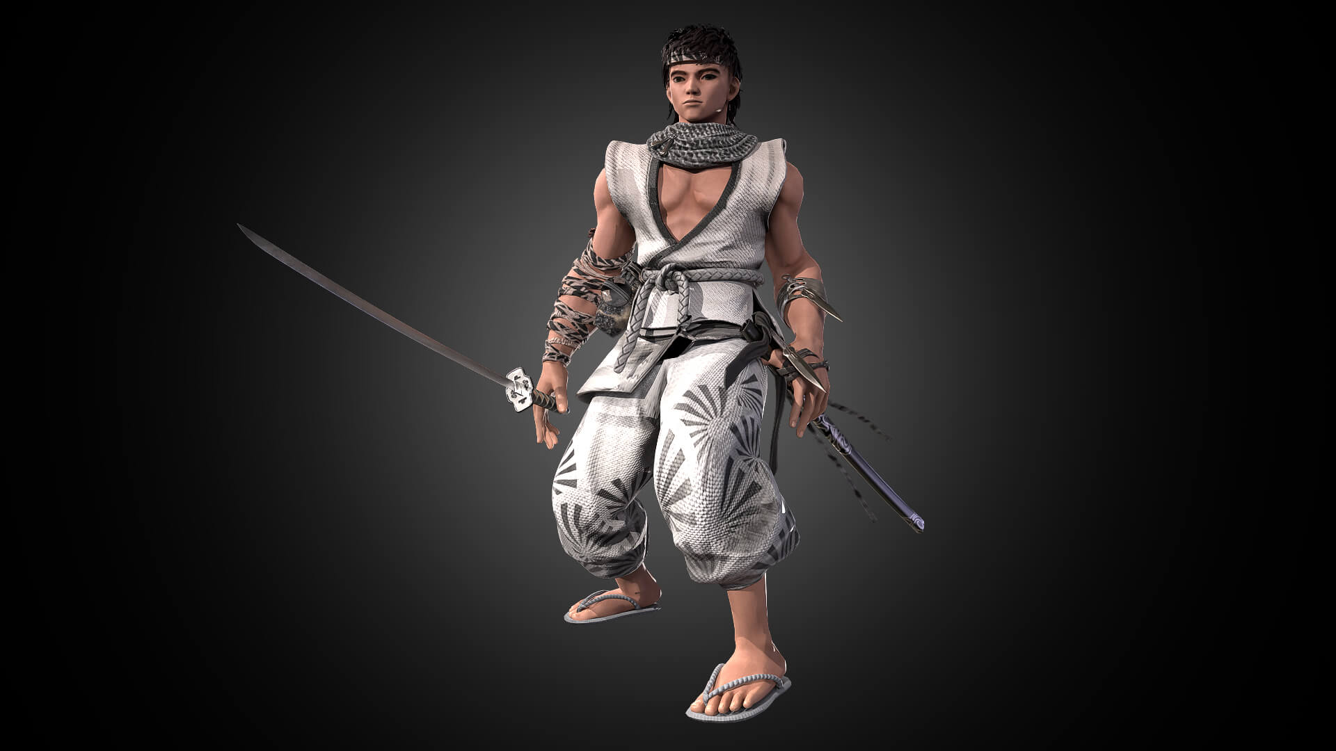 Unarmed Samurai - 3D Model by Valeria Miller