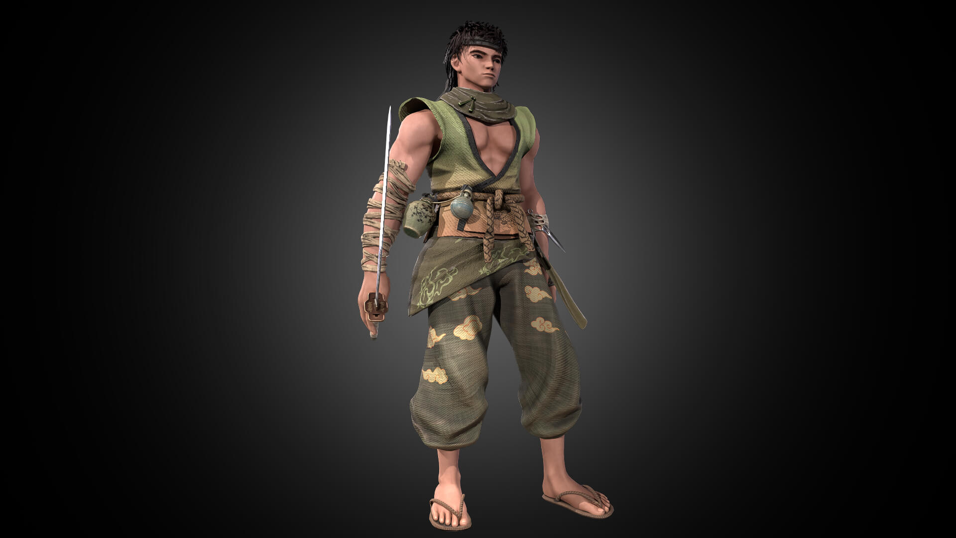 Unarmed Samurai - 3D Model by Valeria Miller