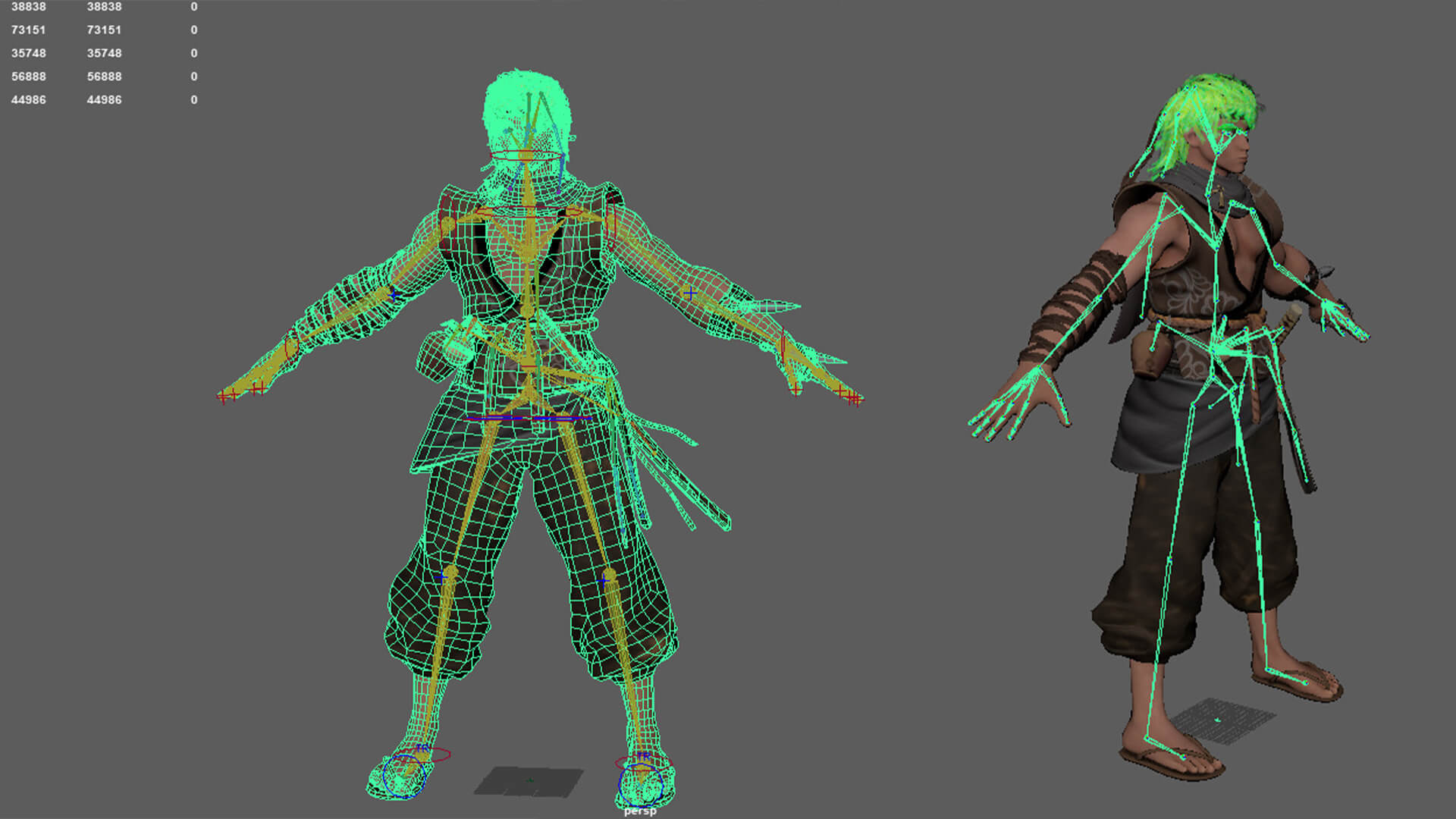 Unarmed Samurai - 3D Model by Valeria Miller