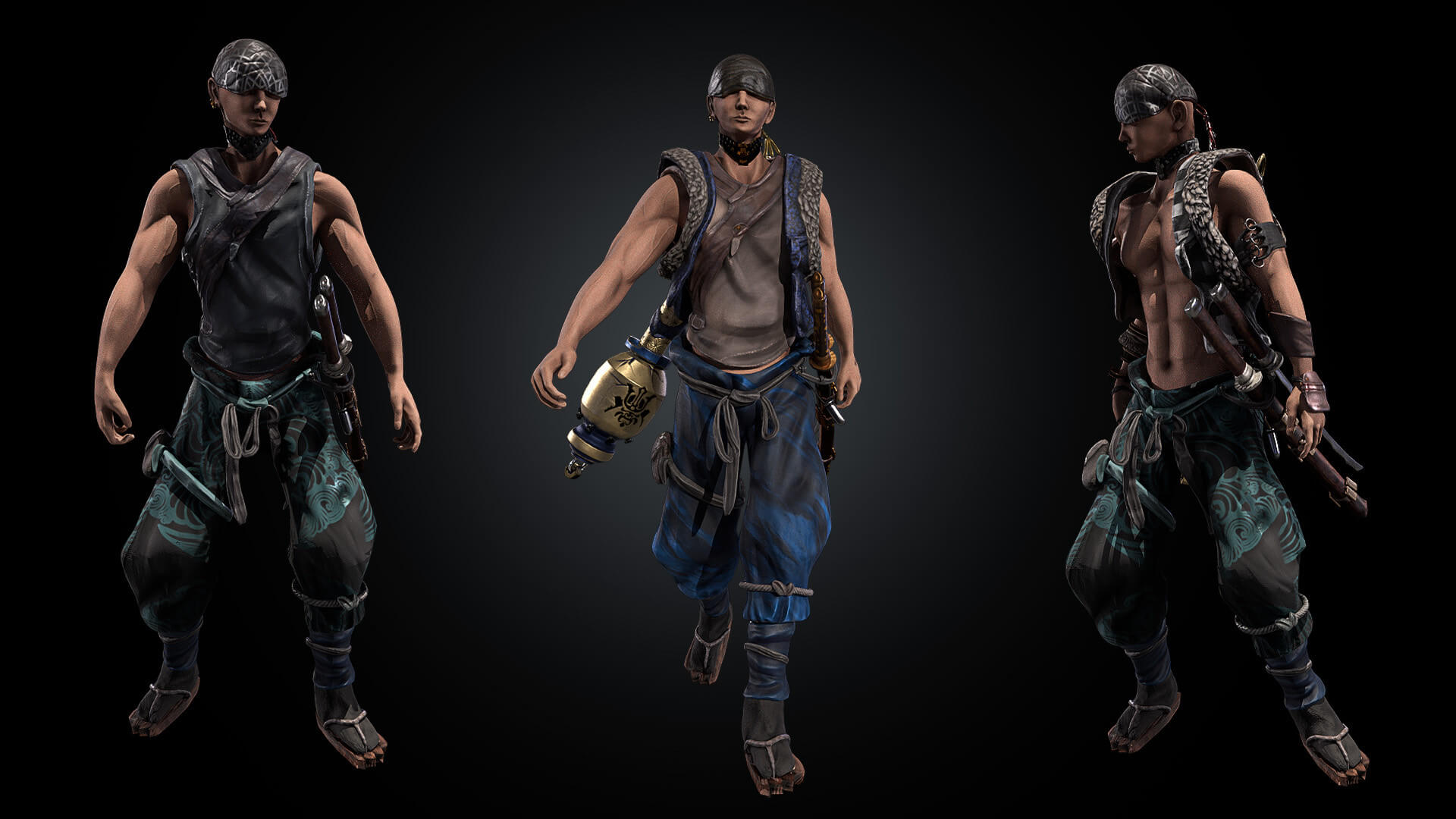 Samurai Brawler - 3D Model by Valeria Miller