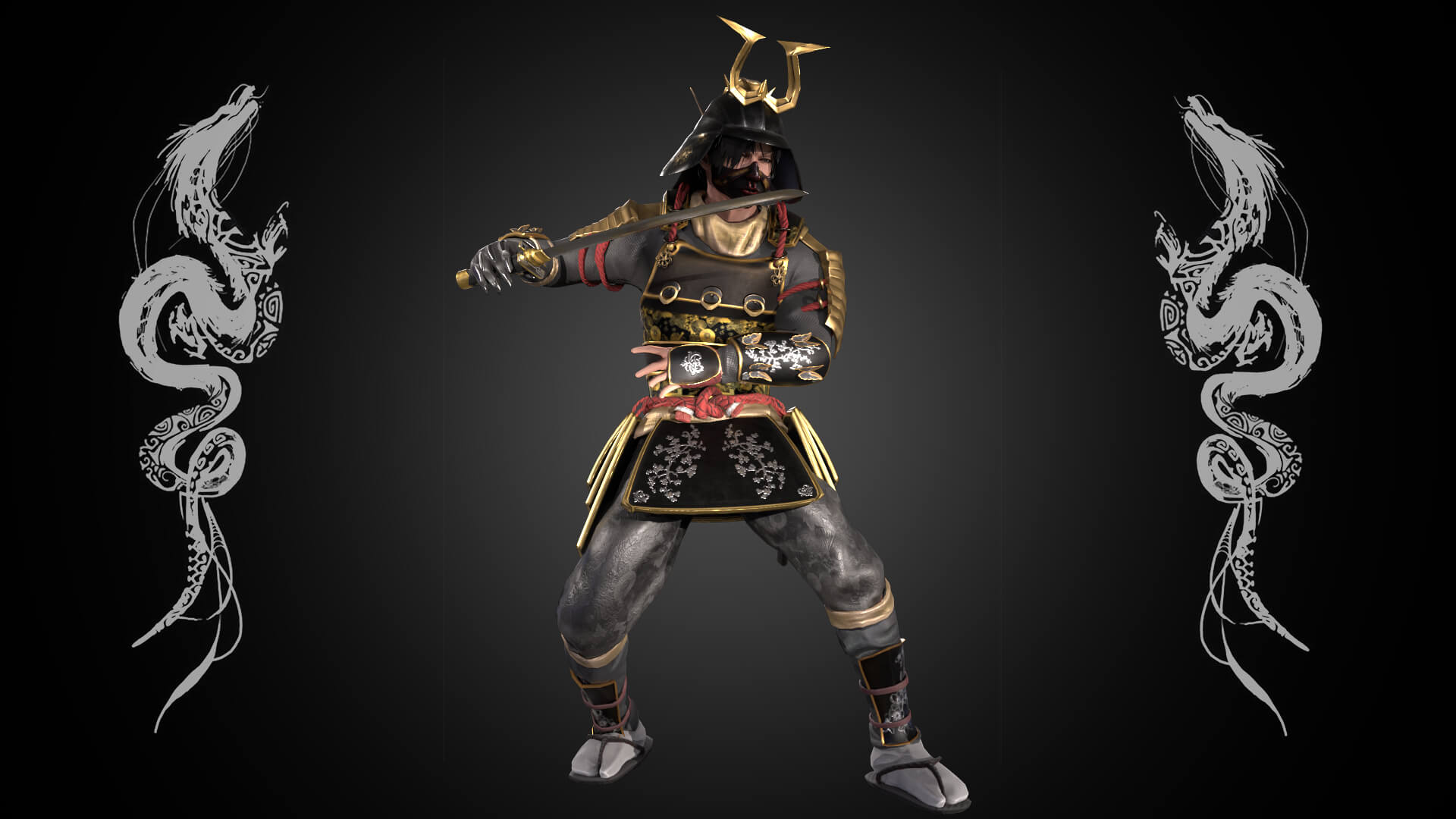 Samurai Warrior - 3D Model by Valeria Miller