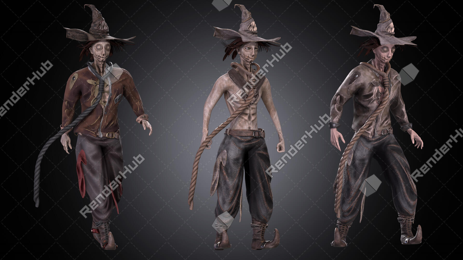 Scarecrow Monster Rendered Images - Stock Image by Valeria Miller