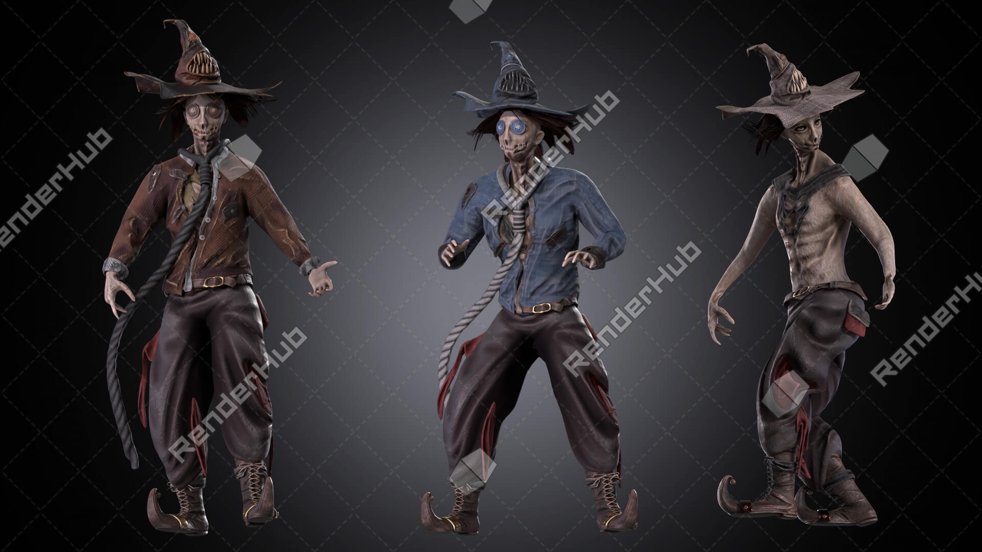 Scarecrow Monster Rendered Images - Stock Image by Valeria Miller