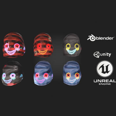 Spooky Creepy Hat - 3D Model by Valeria Miller