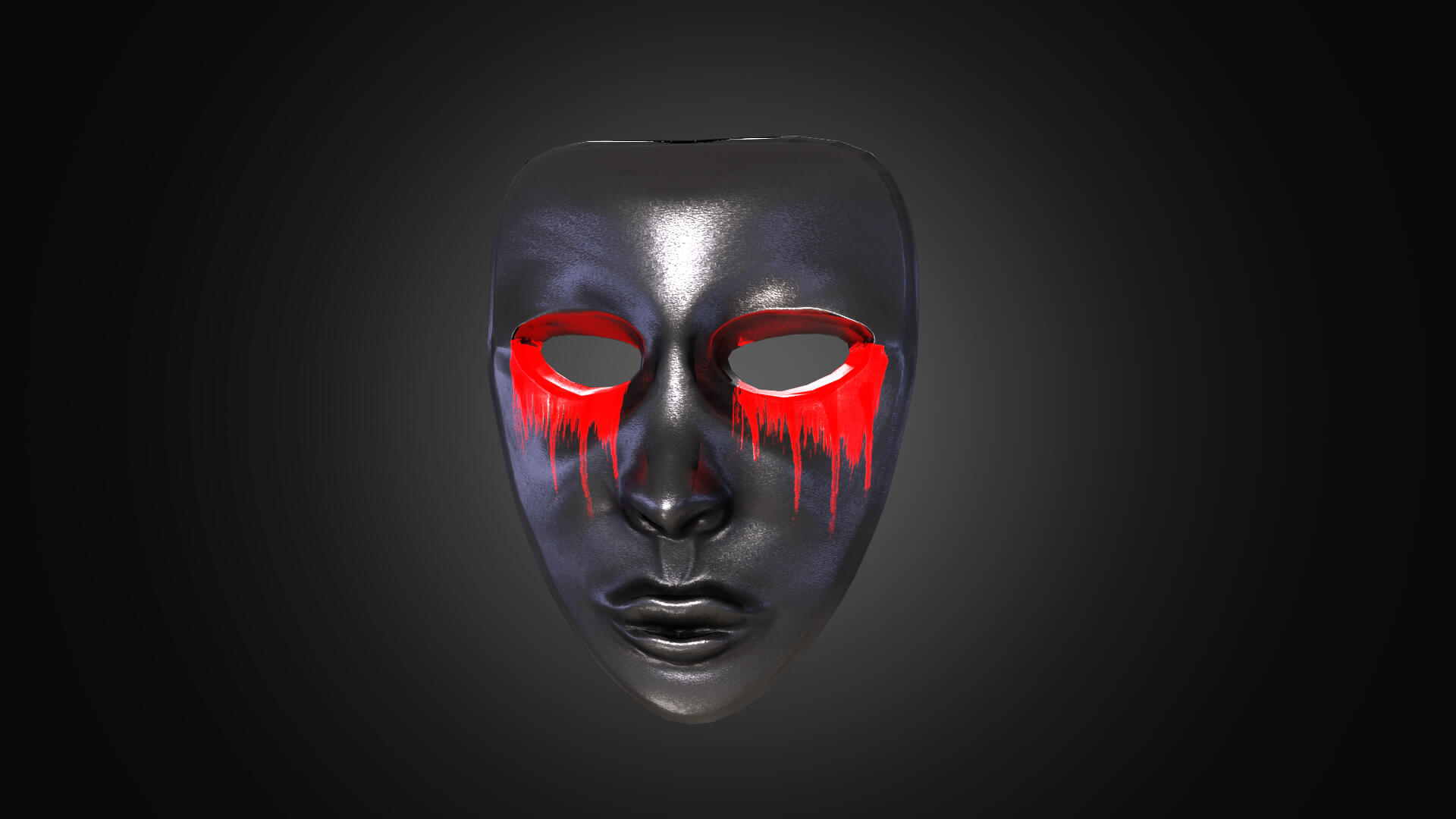 Horror Crying Mask - 3D Model by Valeria Miller