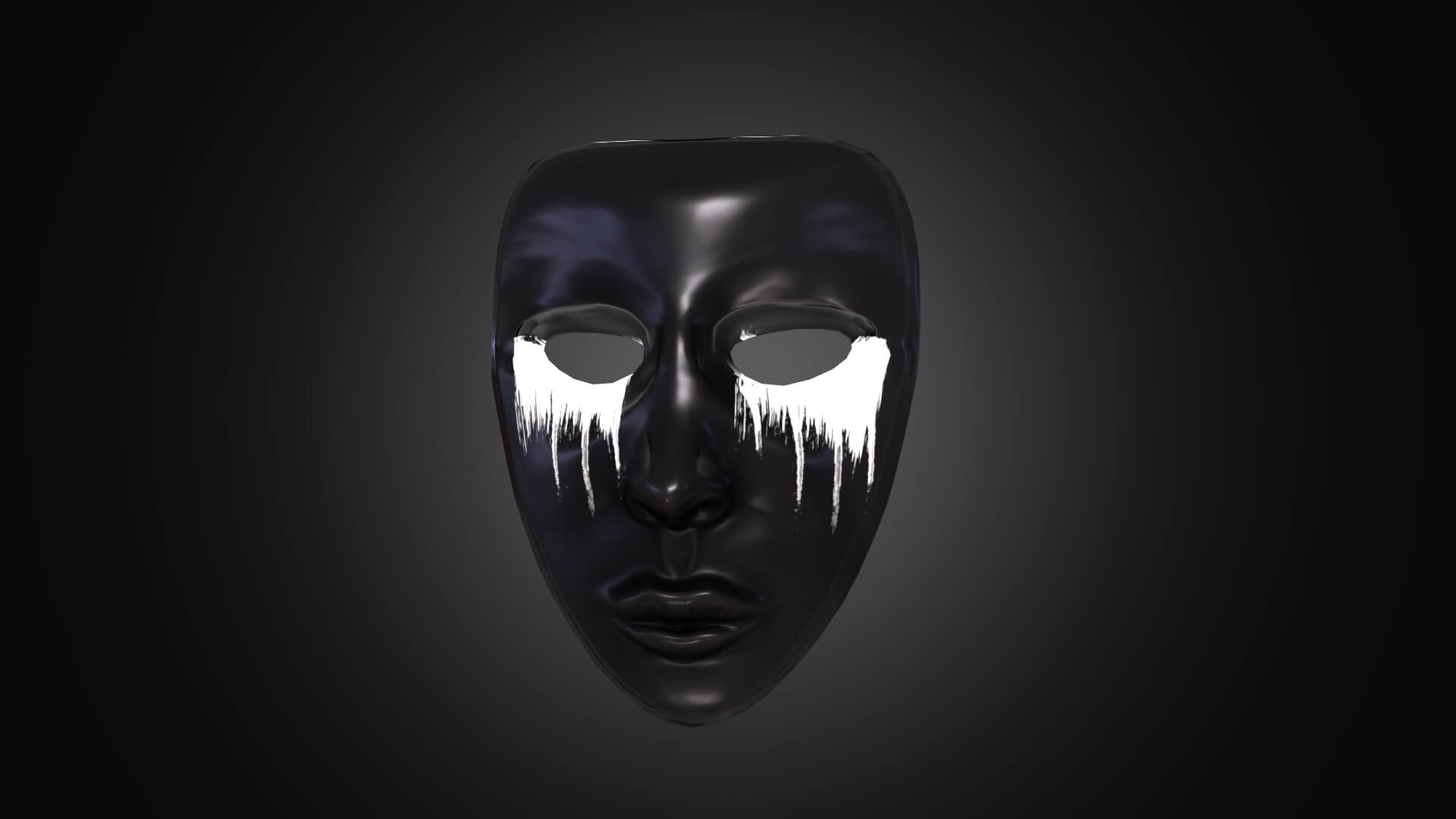 Horror Crying Mask - 3D Model by Valeria Miller