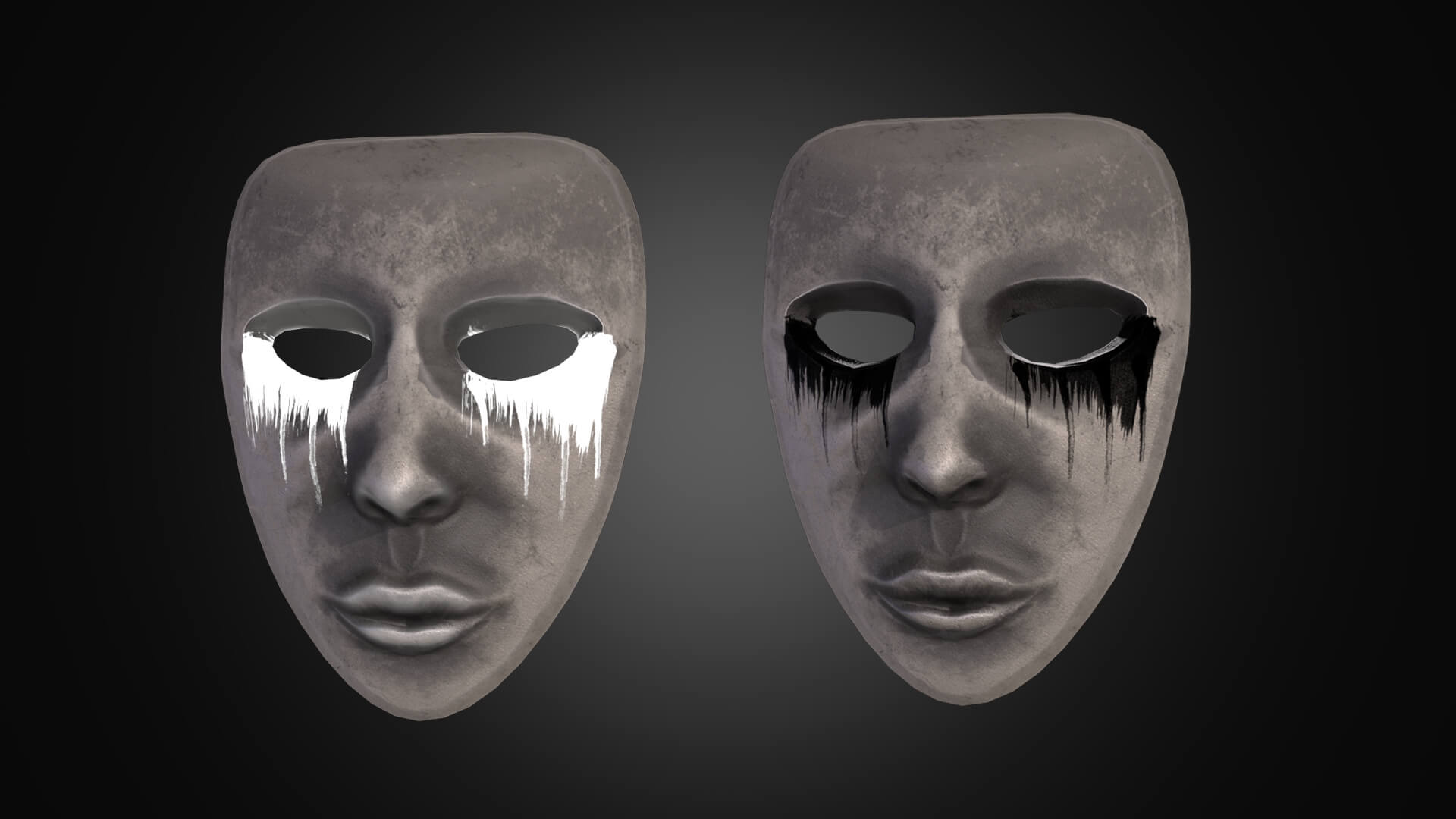 Horror Crying Mask - 3D Model by Valeria Miller