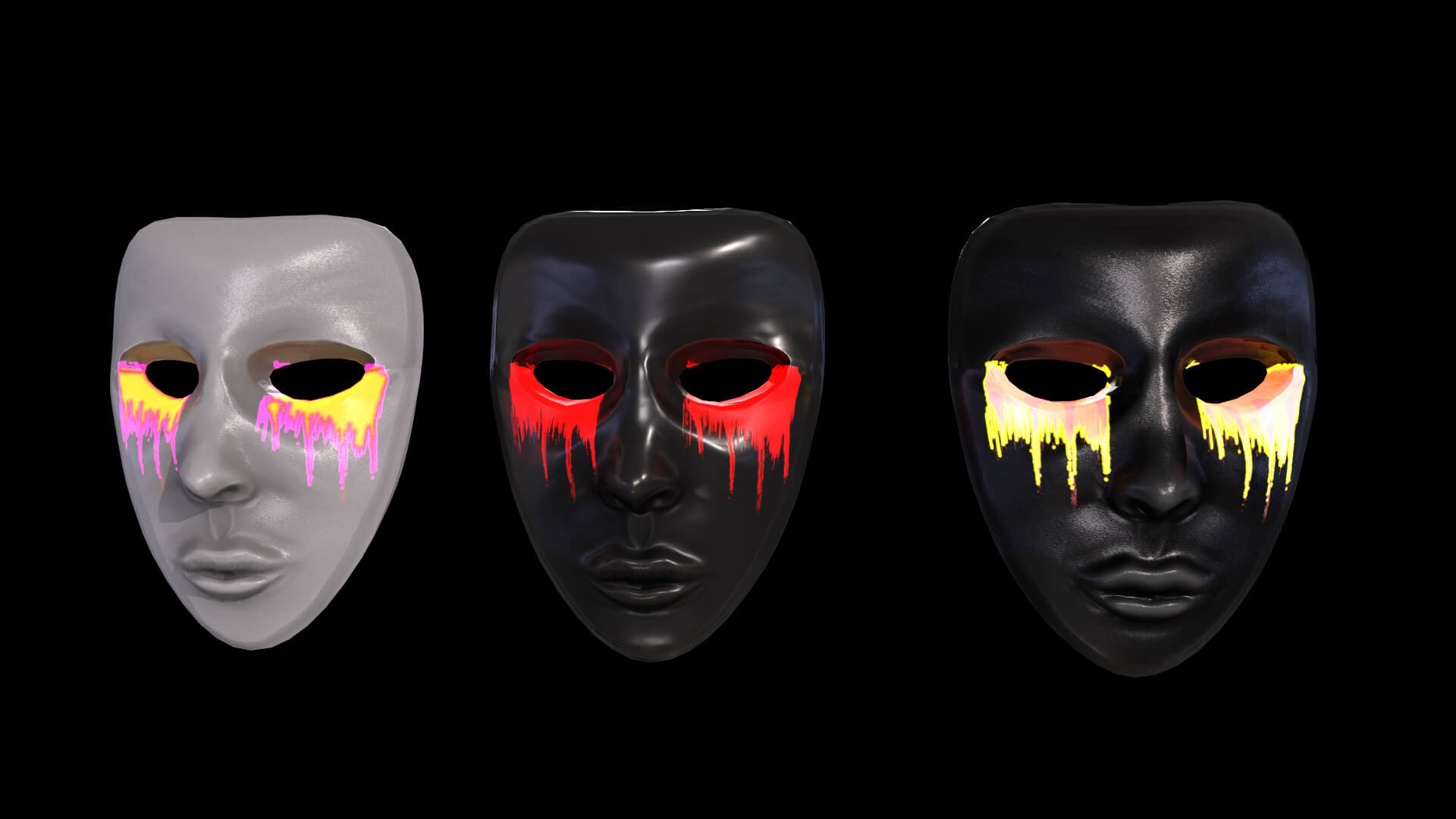 Horror Crying Mask - 3D Model by Valeria Miller