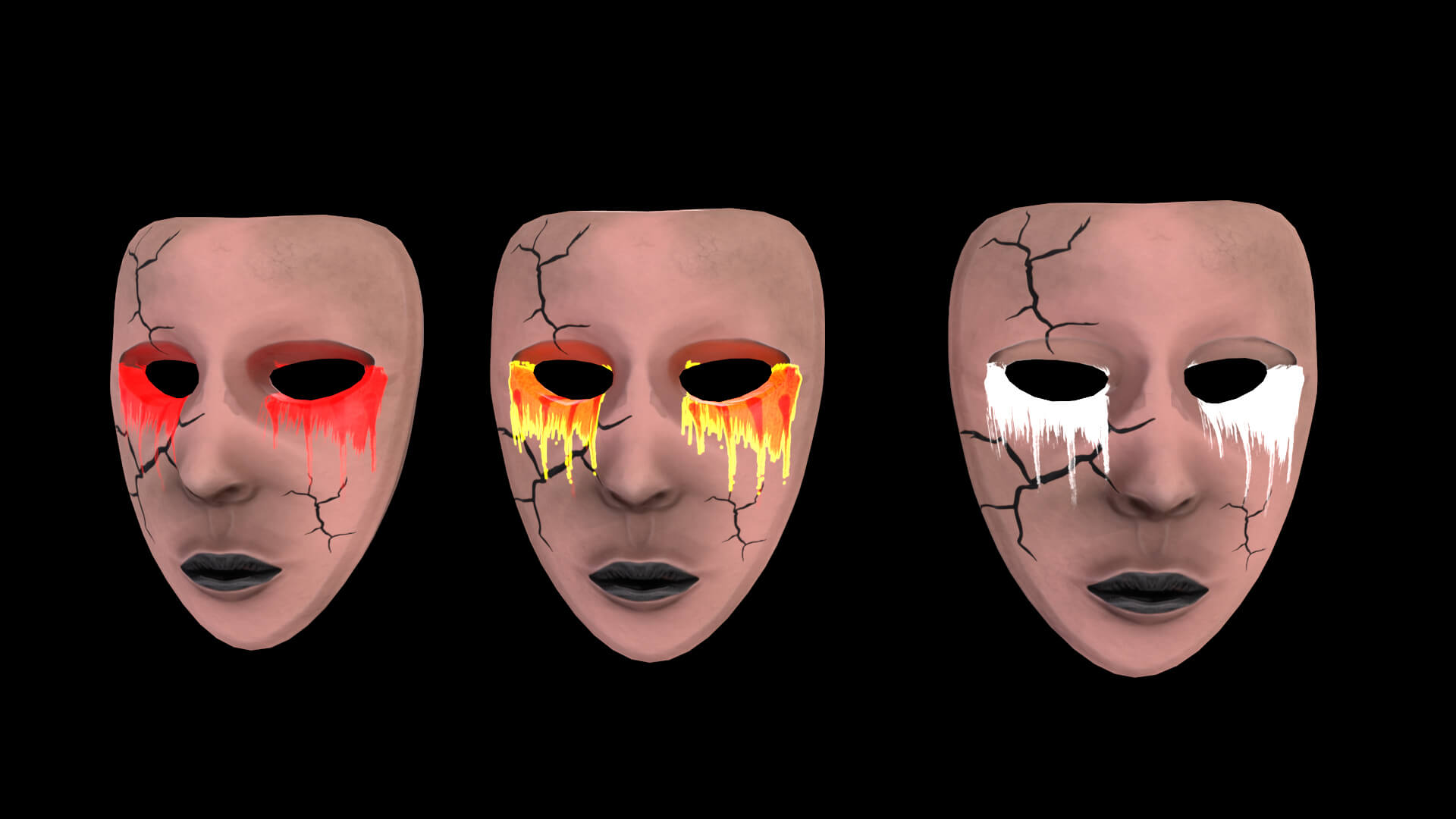 Horror Crying Mask - 3D Model by Valeria Miller